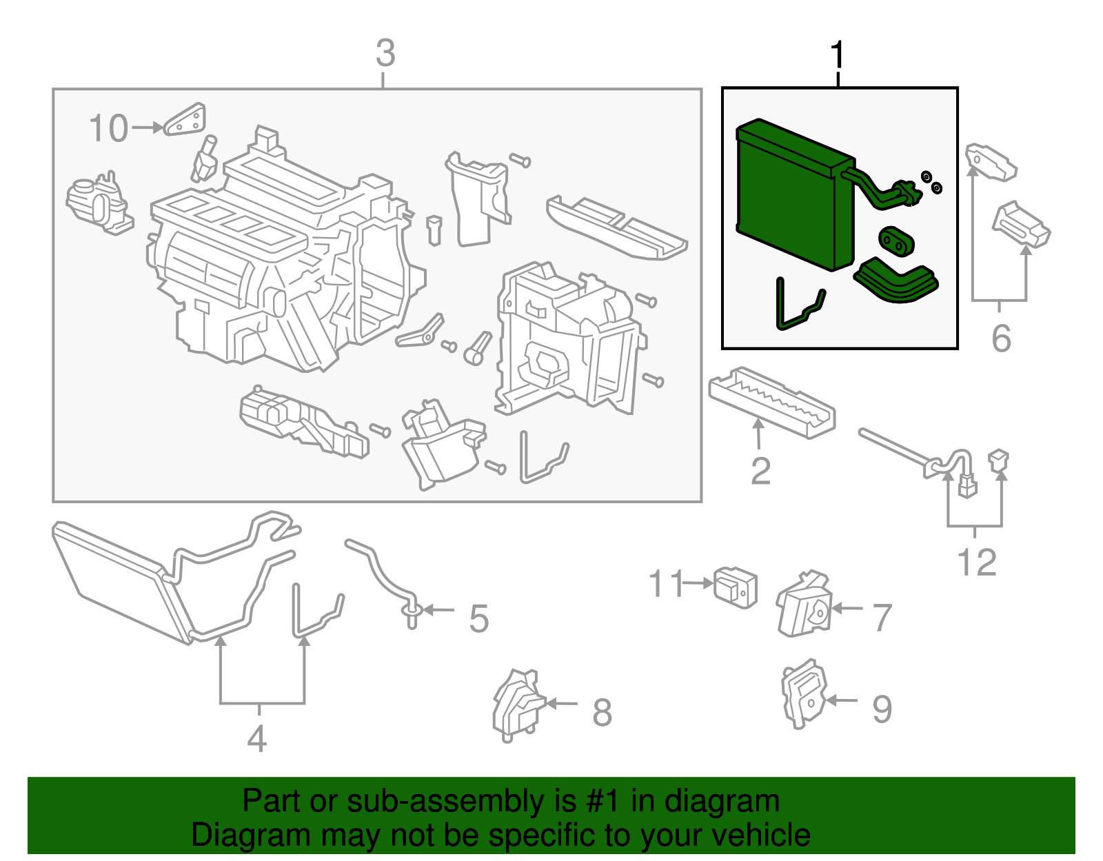 80211-SDA-A01 - Evaporator Core 2003-2007 Honda Accord | Honda Parts Online