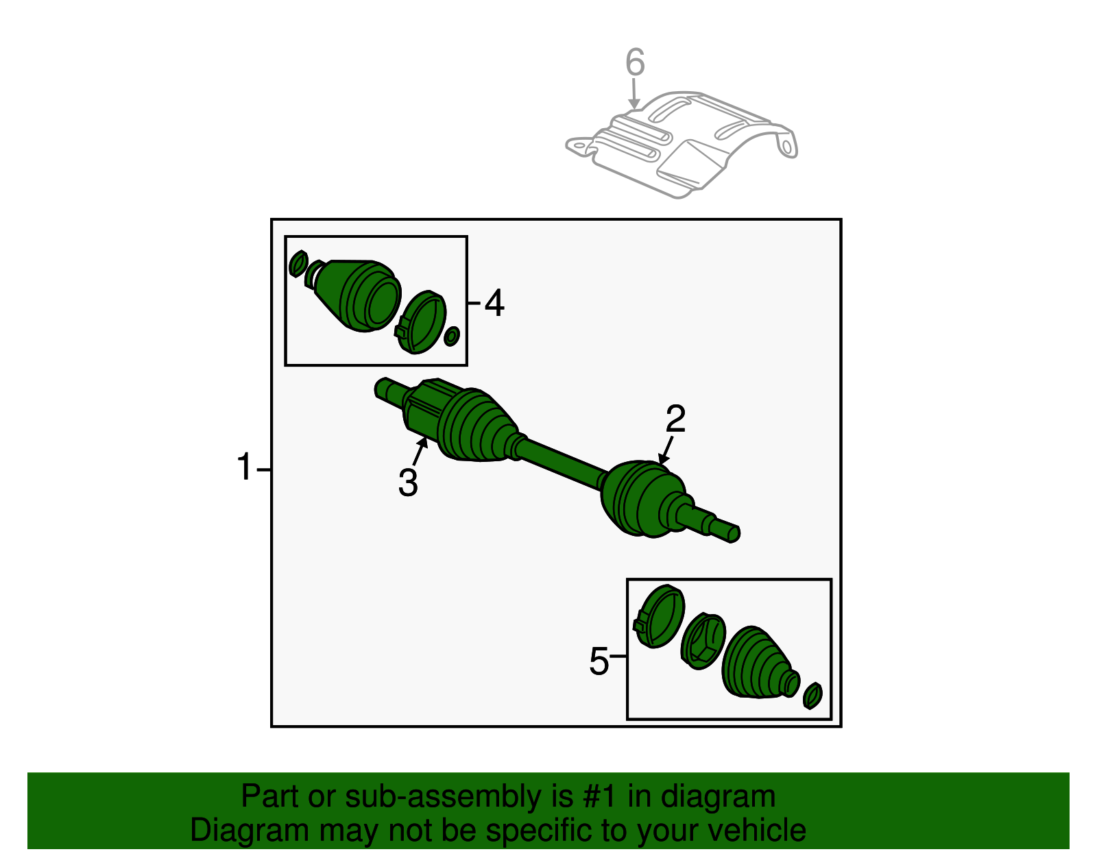 2006-2011 Chevrolet HHR Axle Assembly 22710928 | Courtesy Parts