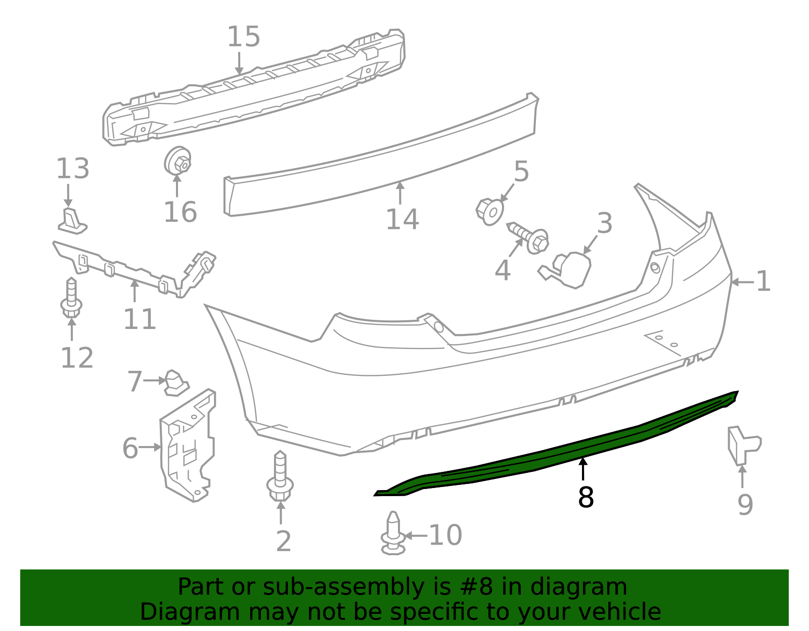 2015-2017 Toyota Camry Bumper Cover 52169-06010 | Toyota Parts Center