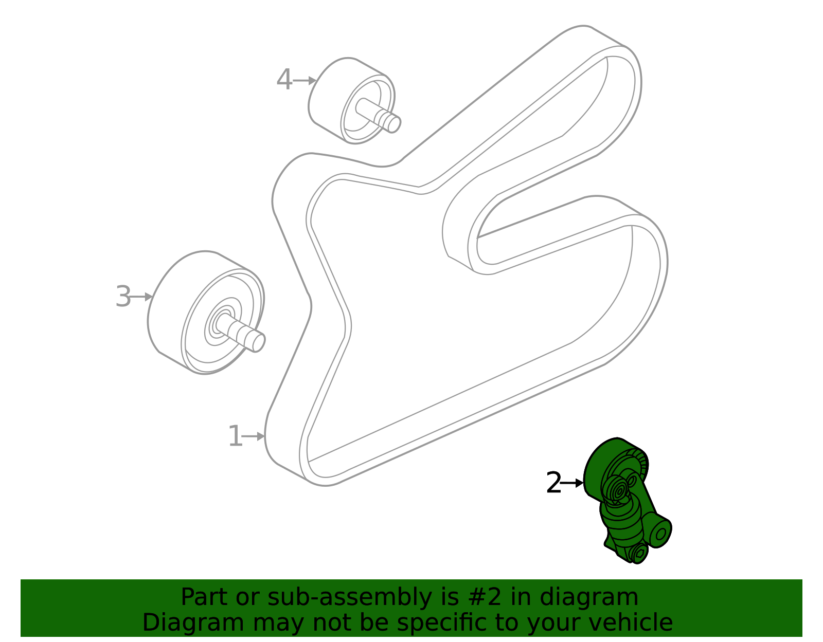 25281-3N300 - Serpentine Tensioner 2022-2025 Kia Carnival | Kia.Parts Store