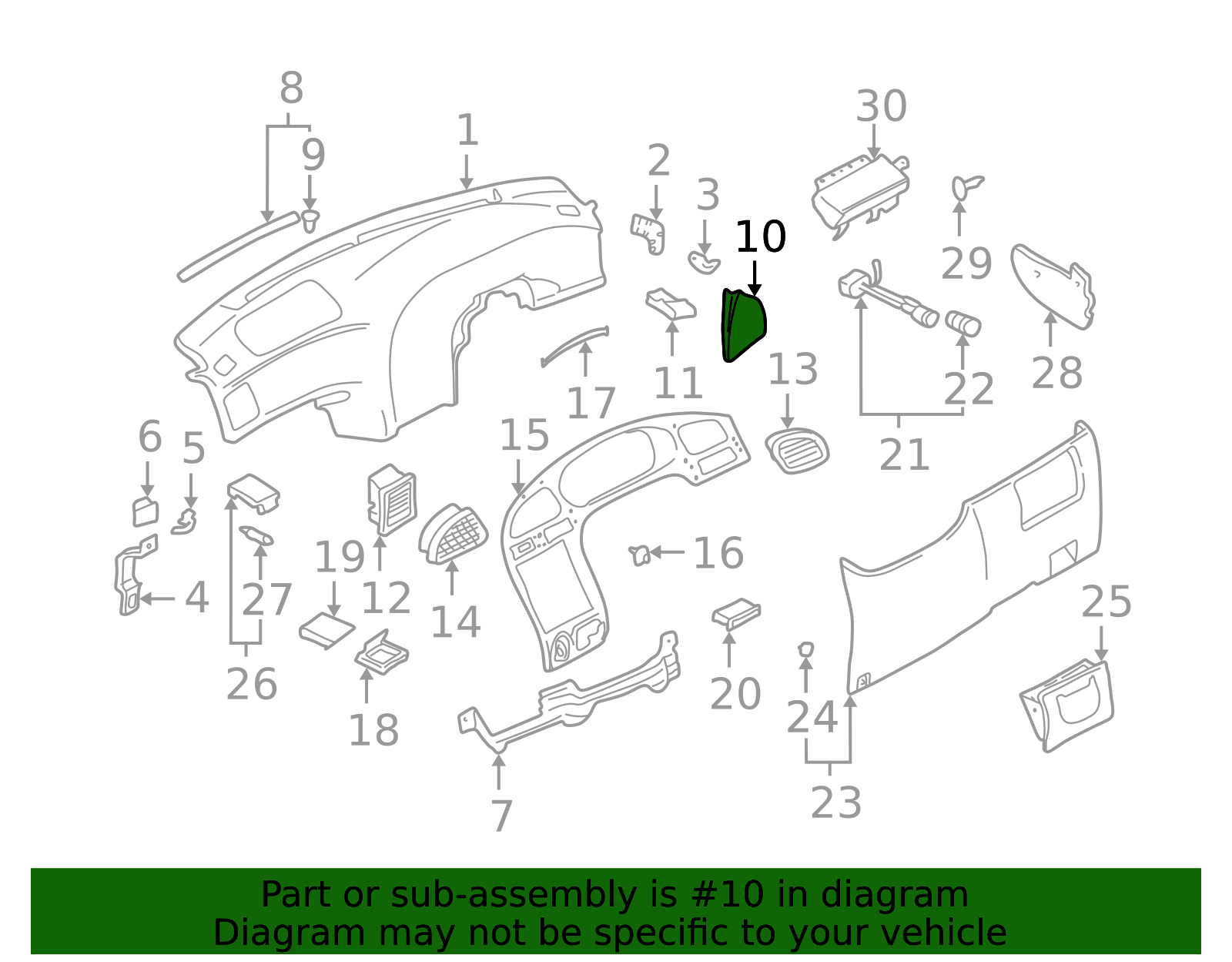 2001-2006 Hyundai Elantra Side Cover 84766-2D000-ZE | QuirkParts