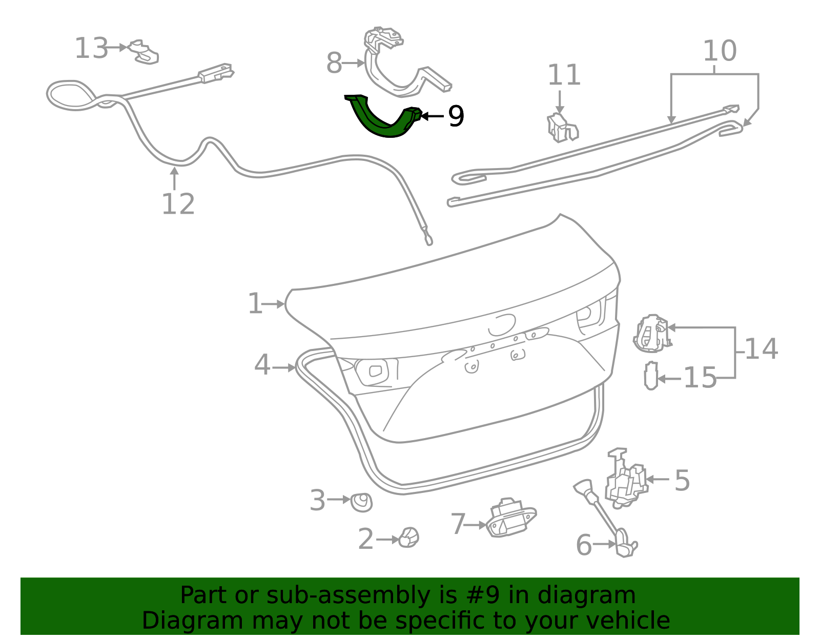 82818-07012 - High-Quality Deck Lid Hinge Cap for 2014-2018 Toyota ...
