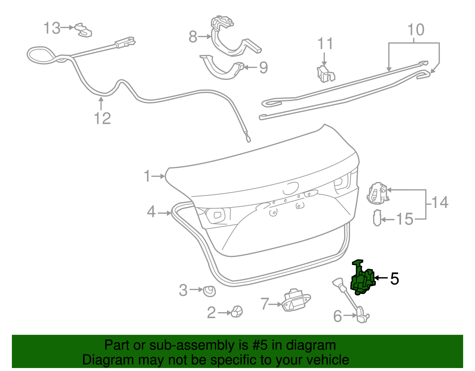 2012-2024 Toyota Trunk Lock Actuator Motor 64600-06041 | Toyota Parts ...