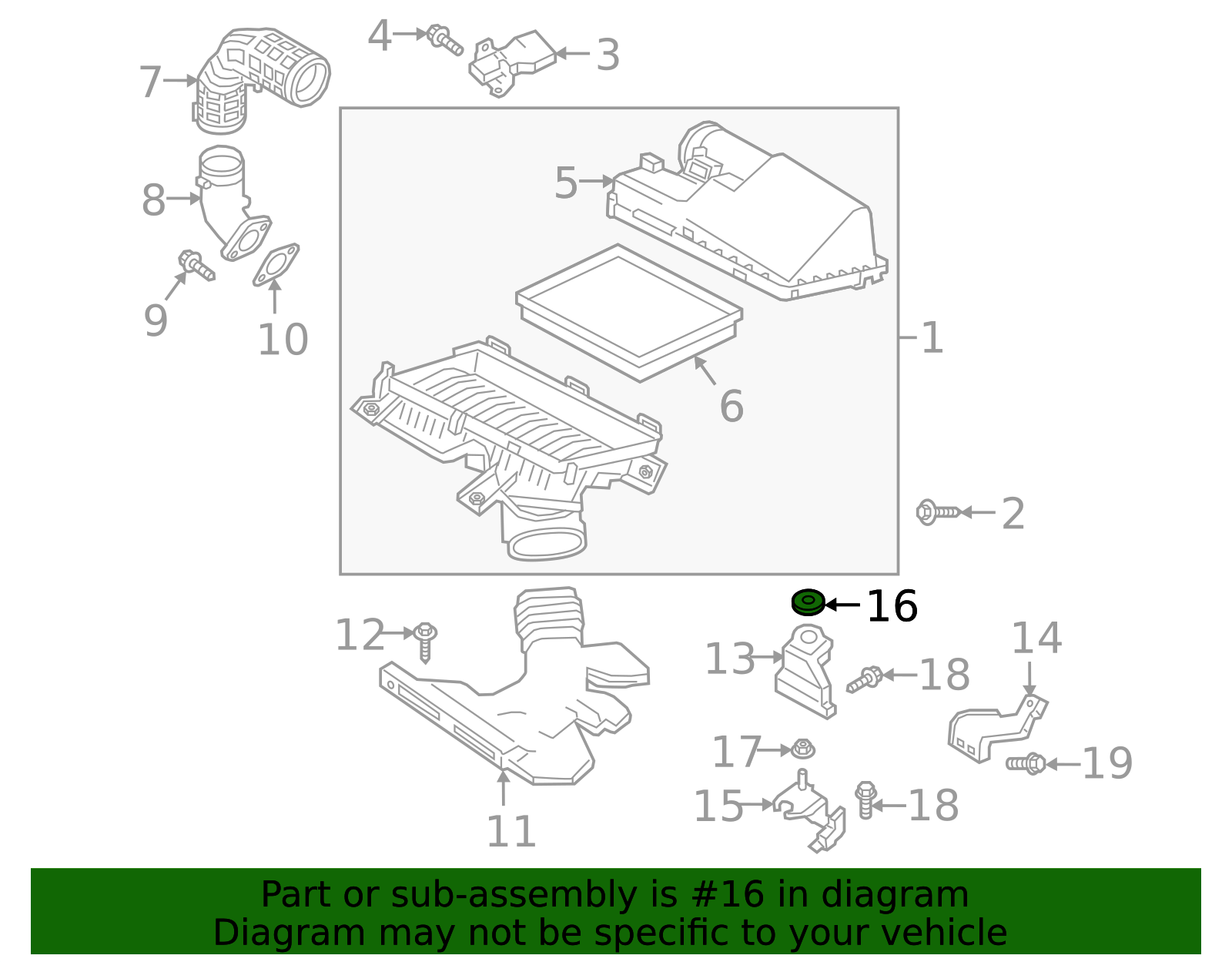2013-2020 Infiniti Air Cleaner Assembly Mount 16557-6N20A | INFINITI OF ...