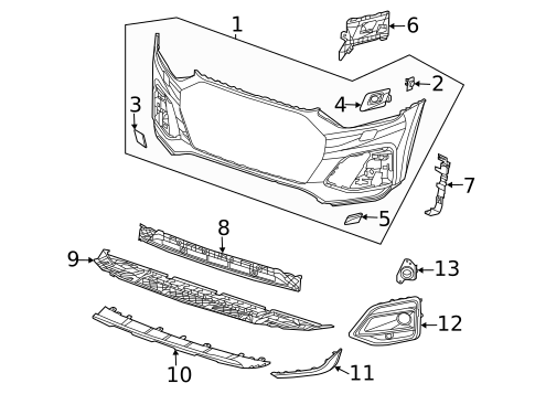 Bumper & Components - Front for 2022 Audi Q5 | OEM Vehicle Parts