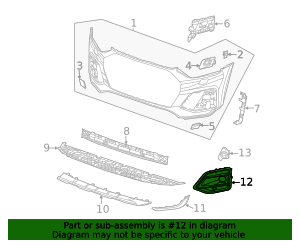 2021-2025 Audi Grille 80A-853-651-AF-RN4 | OEM Parts Online