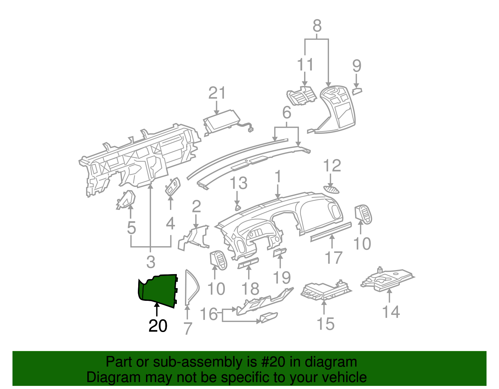 2006-2008 Chevrolet Malibu Lower Panel 25787787 | Shop Matick Buick GMC