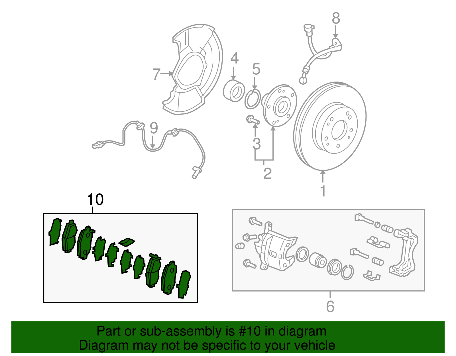 45022-SVB-A03 - Pad Set Front - 2000-2011 Honda | Honda Car Parts Direct
