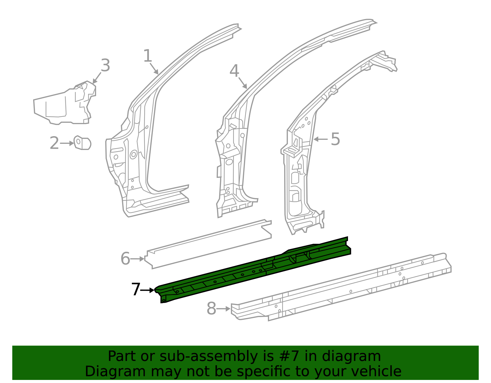 2016-2023 Toyota Tacoma Rocker Reinforced 61404-04900 | Toyota Parts Center