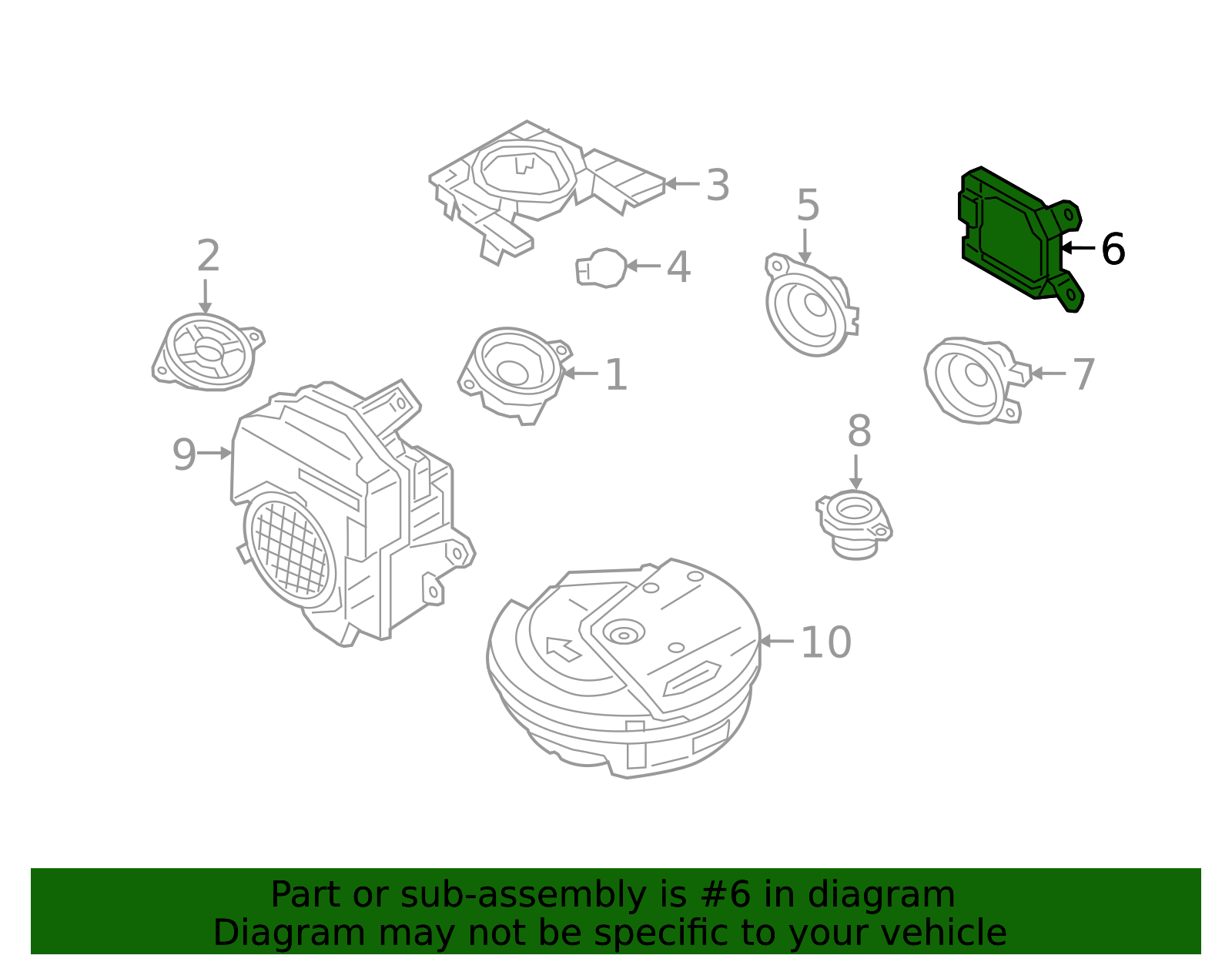 2019-2025 Mazda | Front Dr Speaker Front Bracket | BCKA-66-9B0 | Mazda ...