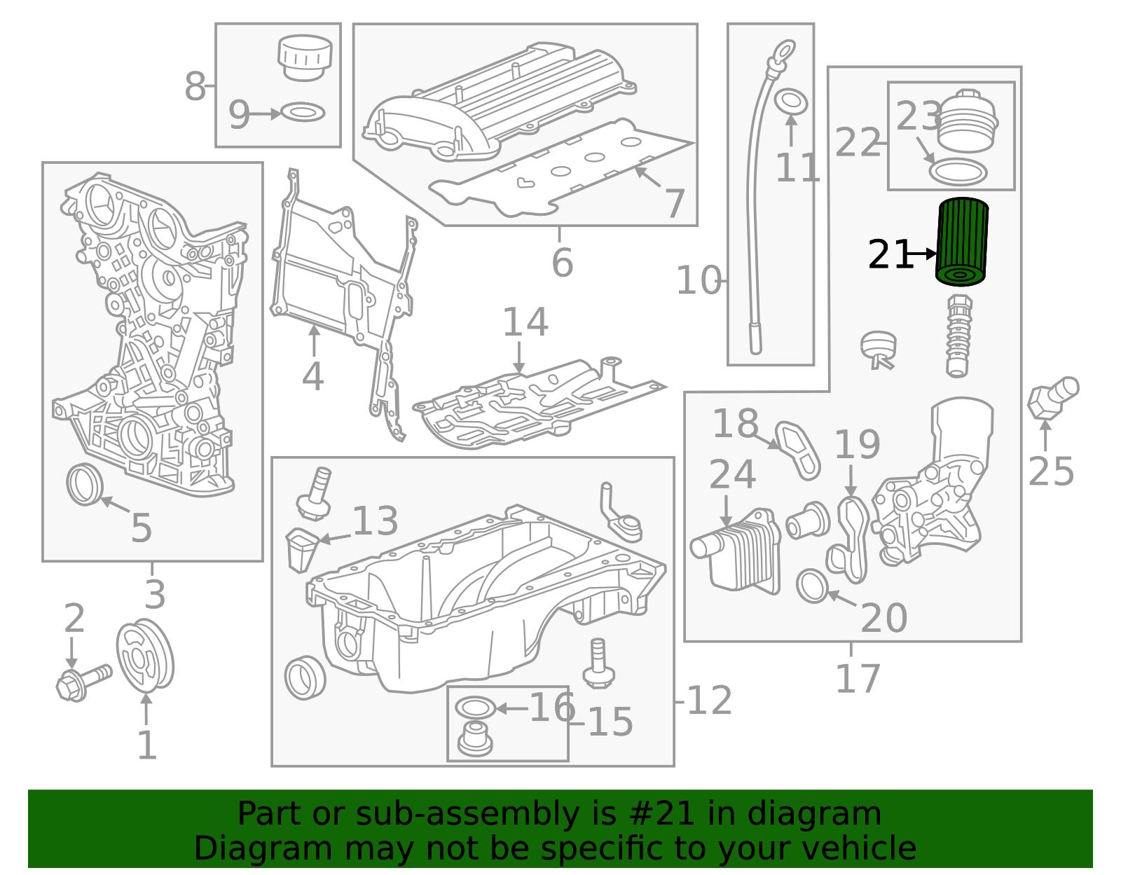 2013-2020 GM Engine Oil Filter and Cap Seal (O-Ring) (Use with Cap ...