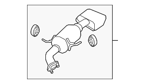 2017-2018 Hyundai Santa Fe Sport Rear Muffler 28710-4Z400 | OEM Parts ...