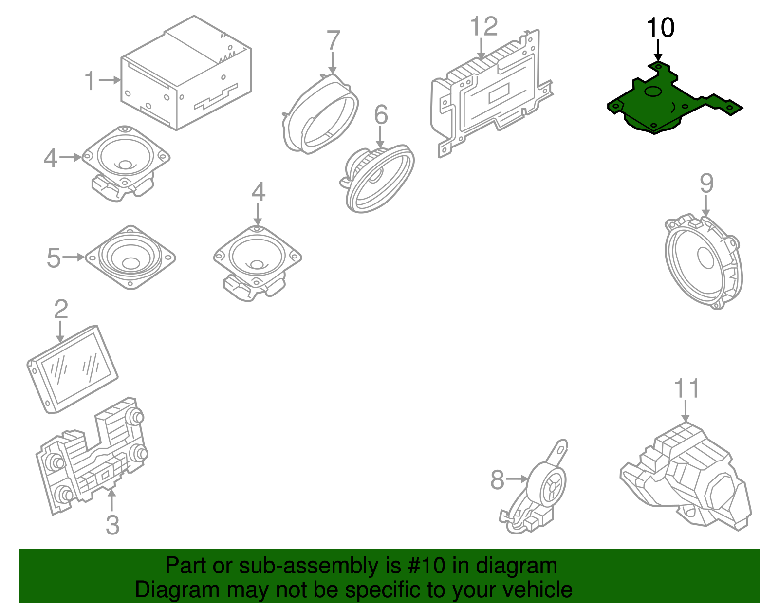 28137-1LA0A - Rear Speaker - 2017-2024 Nissan Armada | Nissan OEM Parts ...