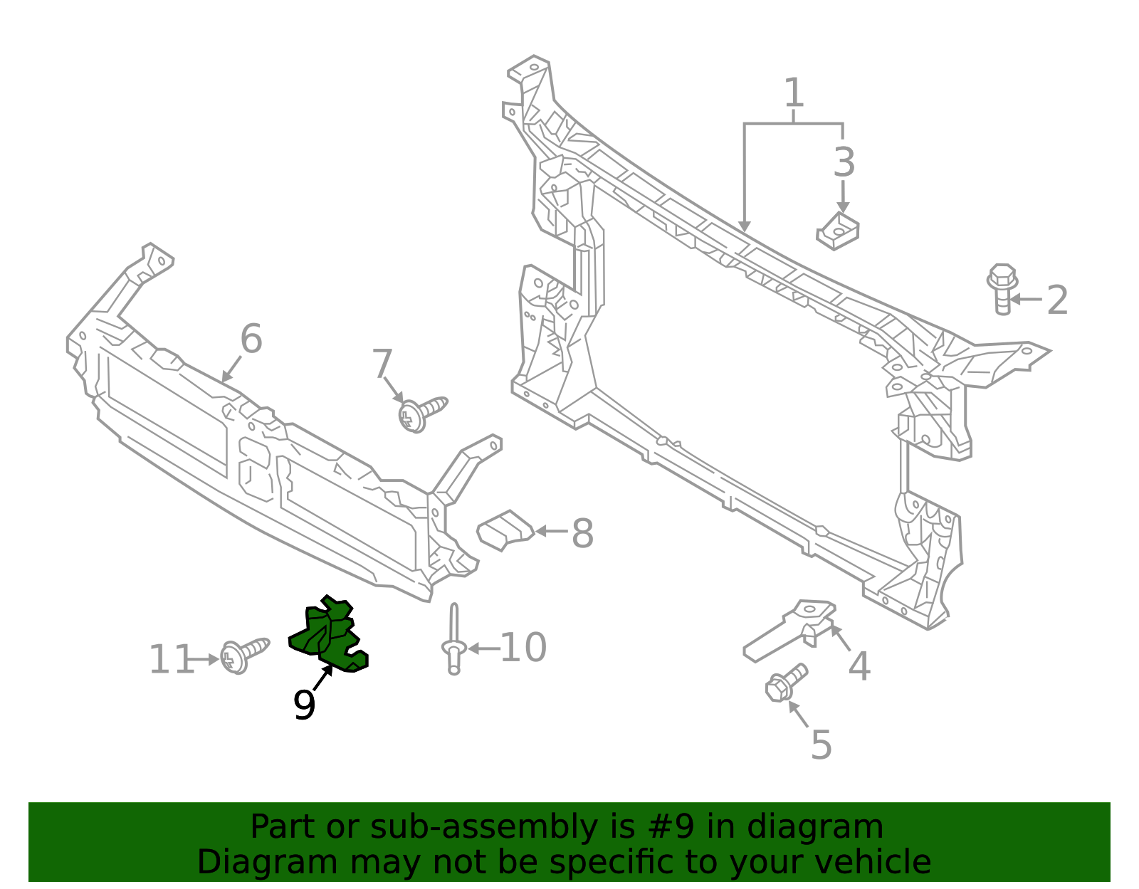 2017-2025 Audi Carrier Support 8W0-807-334-A | OEM Parts Online