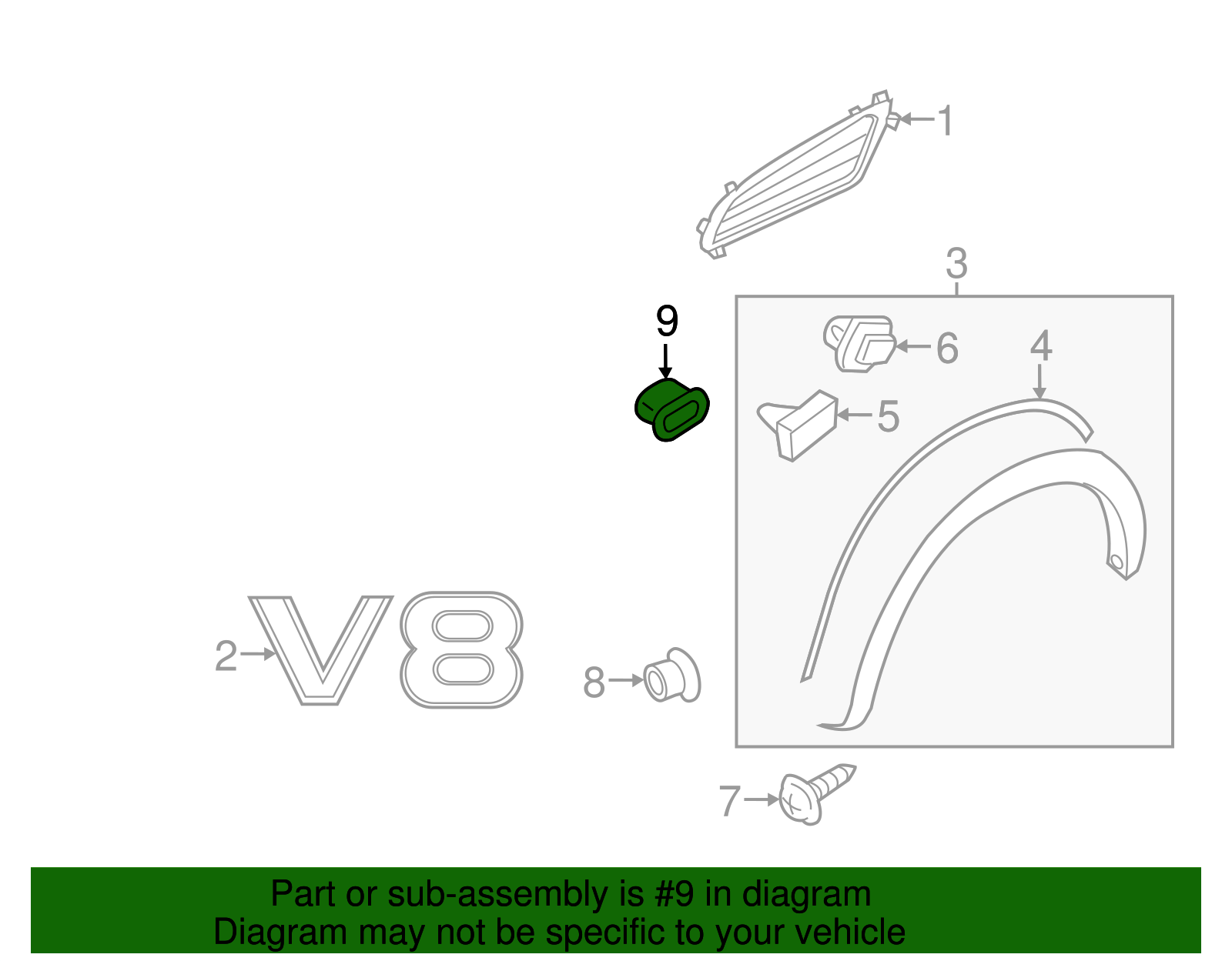 2011-2024 Nissan Wheel Opening Molding Grommet 76848-JG00A | Nissan ...