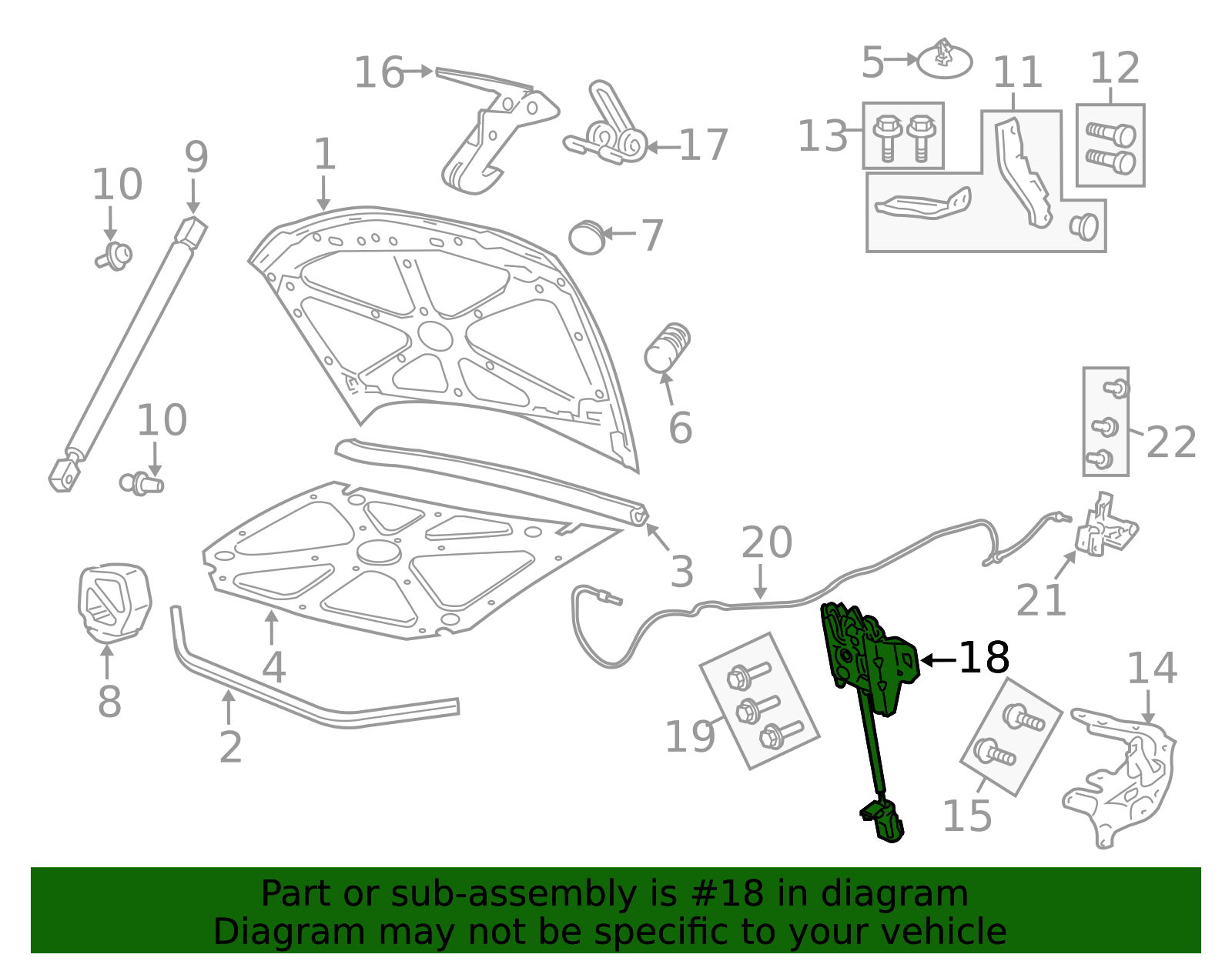 2008-2013 GM Hood Latch Assembly with Micro Switch 92258586 | Awesome ...