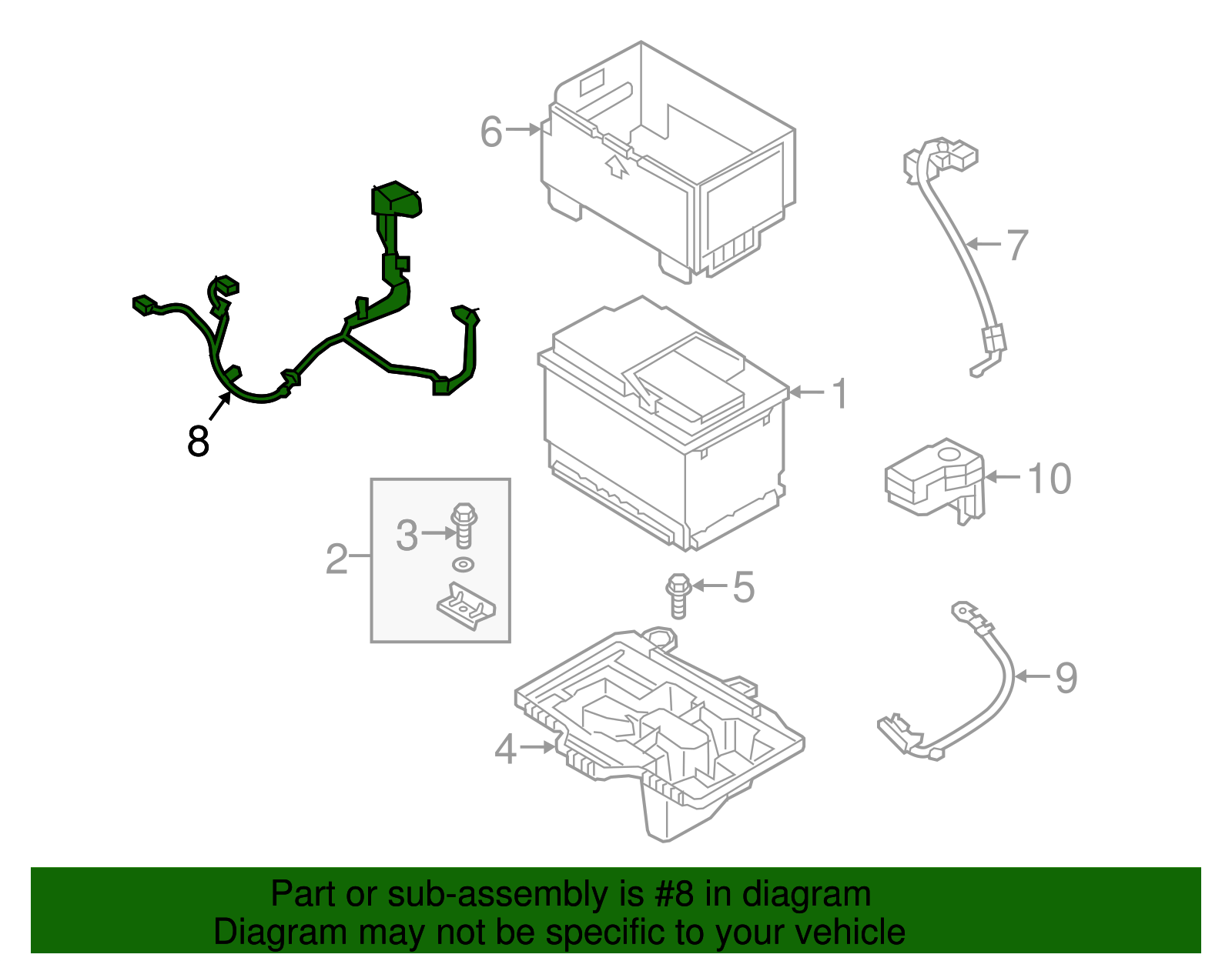 2020-2022 Kia Sportage Positive Cable 91855-D9310 | TascaParts.com