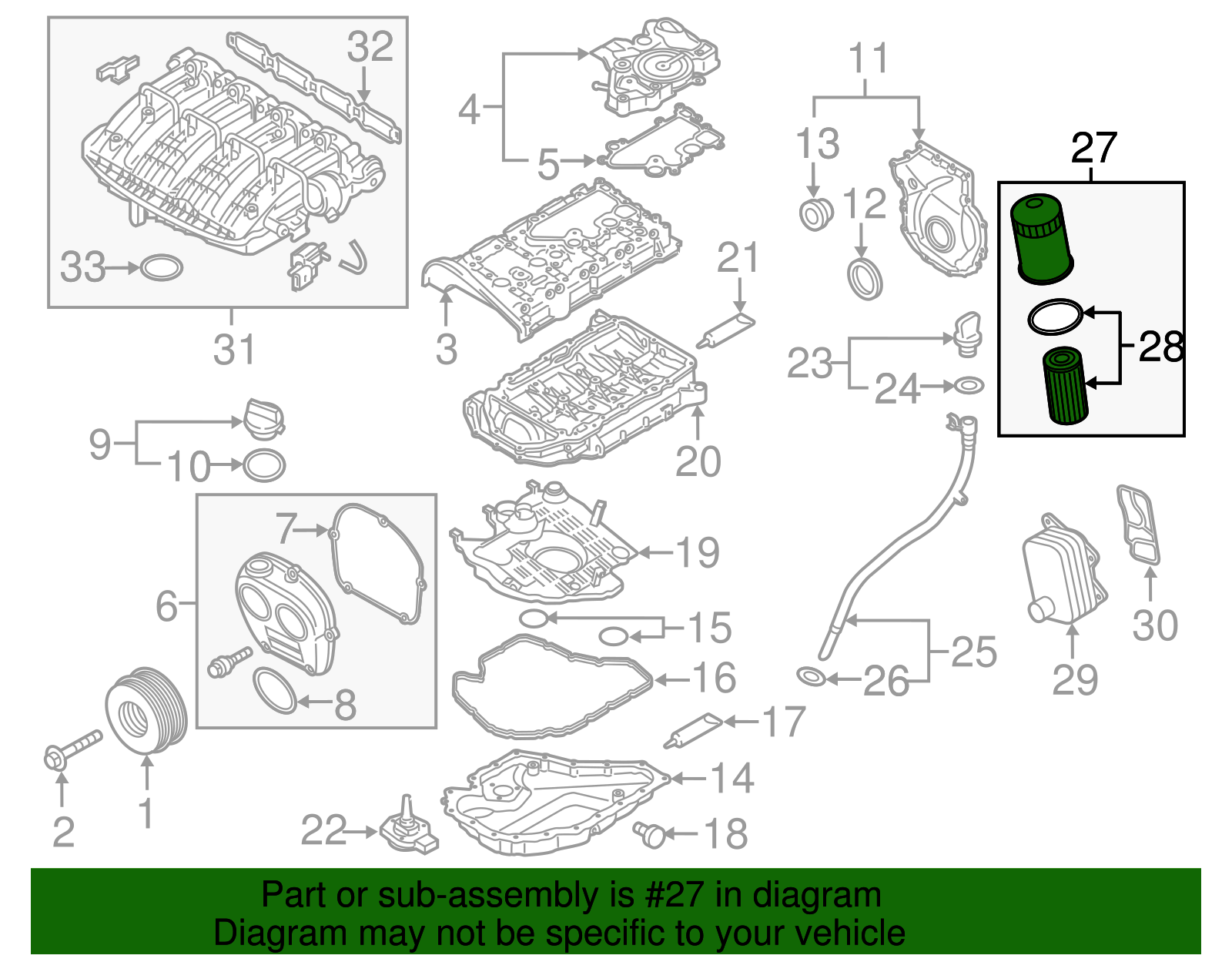 06l115408d - Volkswagen Engine Oil Filter Housing 2013-2025 Volkswagen ...