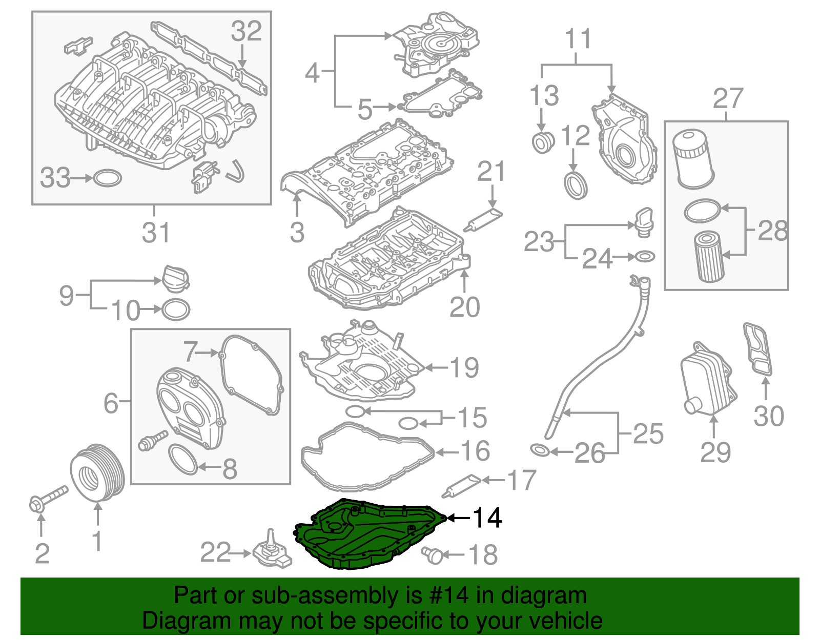 06K-103-600-AE - 2015-2019 Volkswagen - Oil Pan | Quick VW Parts