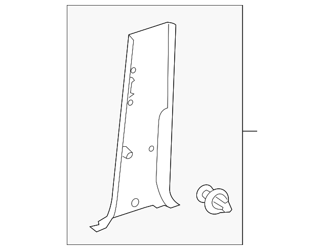 62413-60090-C0 - Lower Center Pillar Trim - 2010-2020 Toyota 4Runner ...