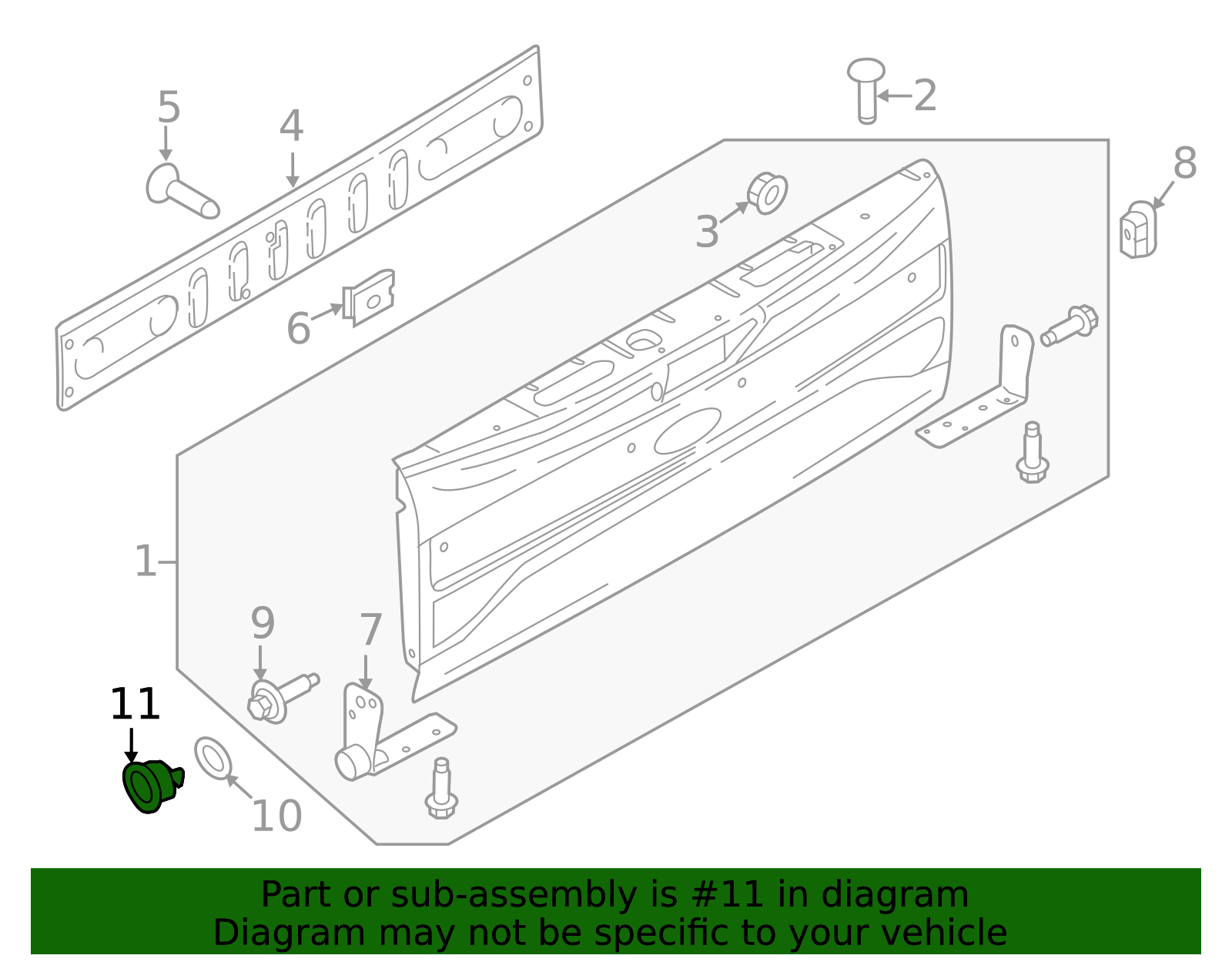 FL3Z-99430B23-A - Tailgate Bushing 2015-2025 Ford | Ford Parts Direct