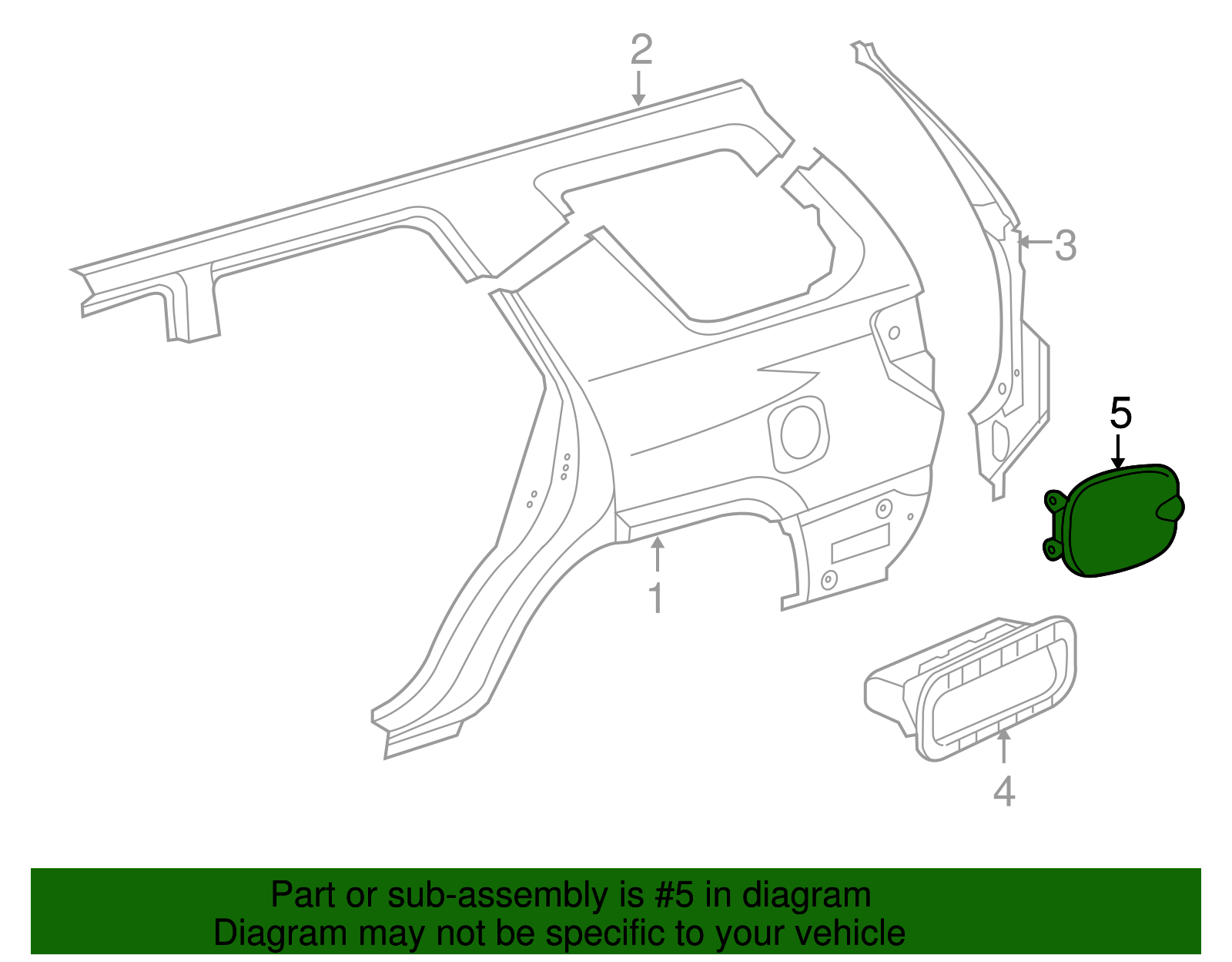 2010-2024 Toyota 4Runner Fuel Door 77350-35071 | OEM Parts Online