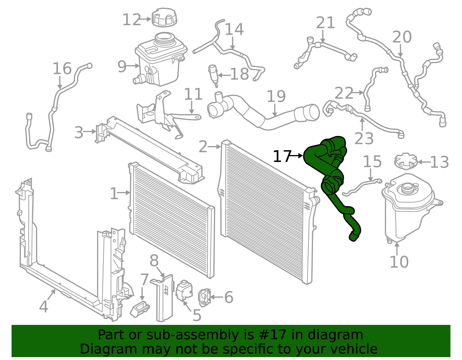 11-53-7-848-380 - Upper Hose 2015-2019 BMW | BMW Auto Parts Warehouse