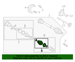 2010-2025 Audi 2010-2025 Audi - Outer Boot 4H0-498-203 | Audi ...