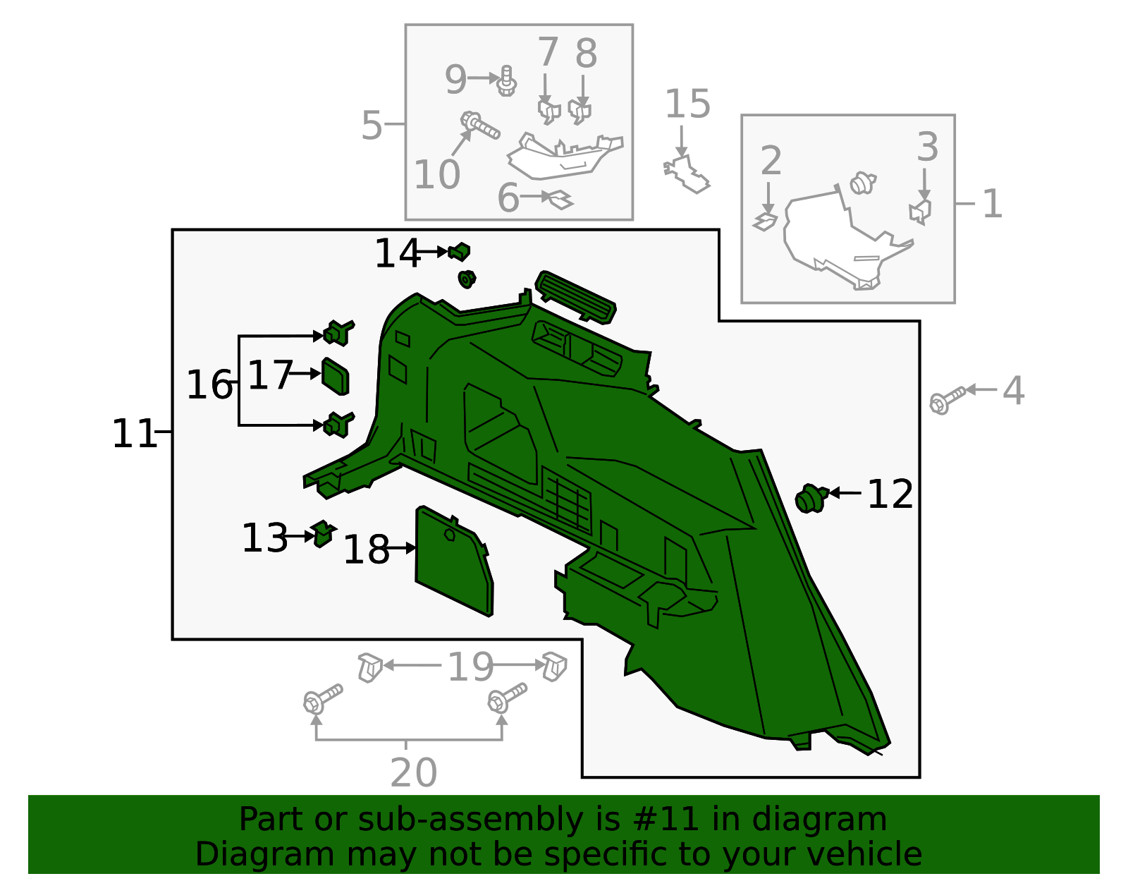 2020-2024 Ford Explorer Quarter Trim Panel LB5Z-7831013-EB | OEM Parts ...