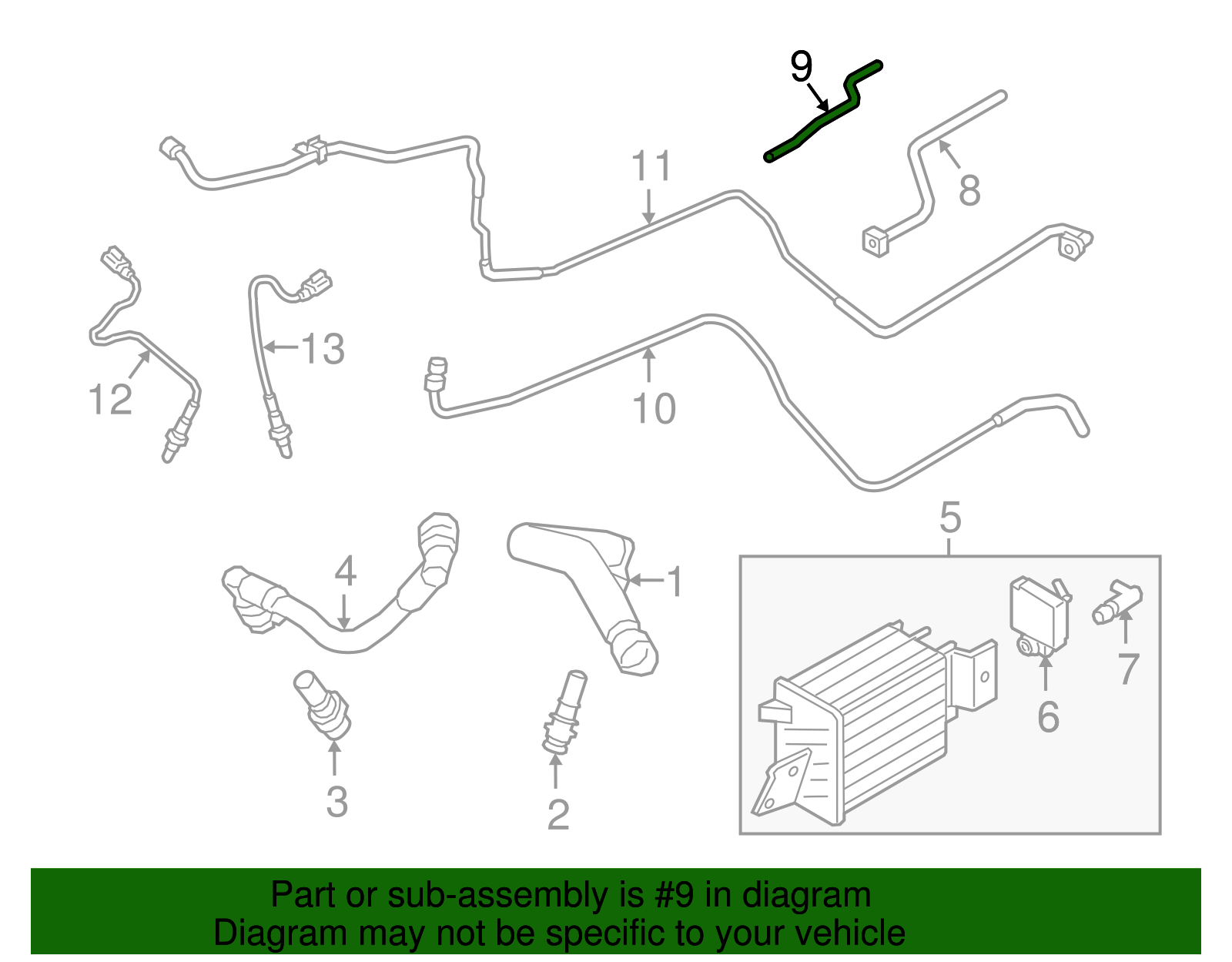 2015-2017 Ford F-150 Evaporative Emissions System Lines FL3Z-9J280-B ...