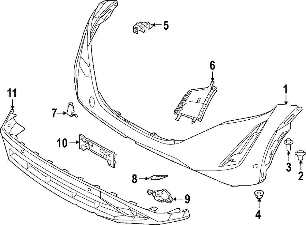 2023-2025 Nissan ARIYA Bumper Cover 62022-5MR2D | QuirkParts