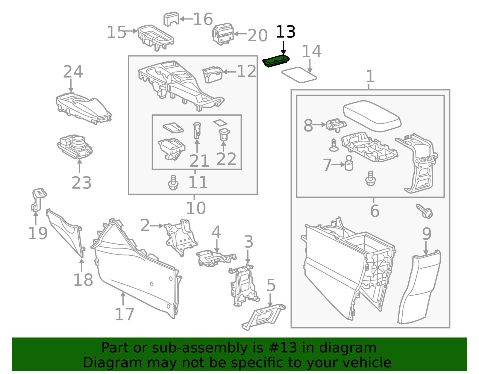 58925-76010 - High-Quality Console Coin Holder for 2011-2017 Lexus ...