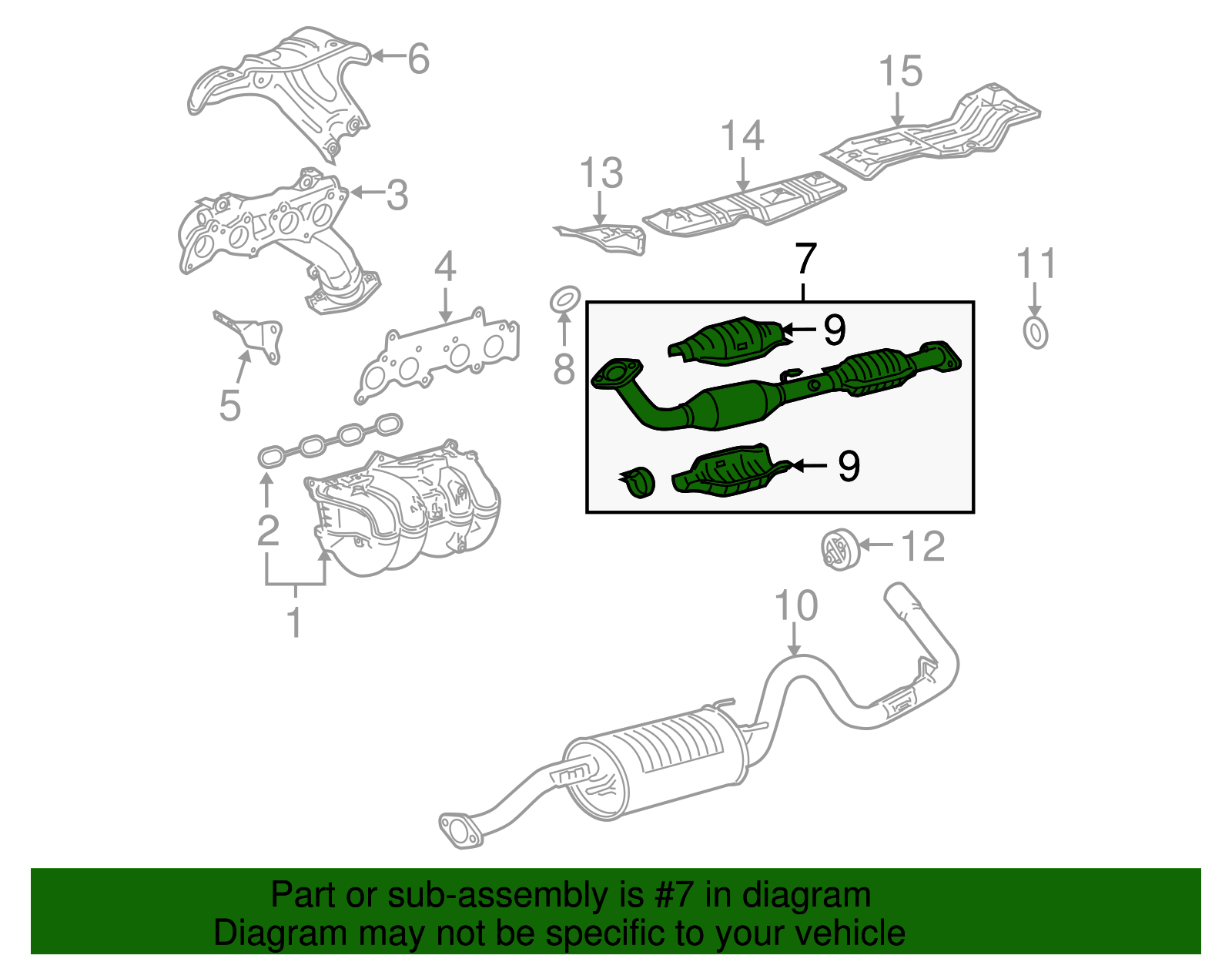 2005-2012 Toyota Tacoma Converter & Pipe 17410-0C100 | Toyota Parts Center