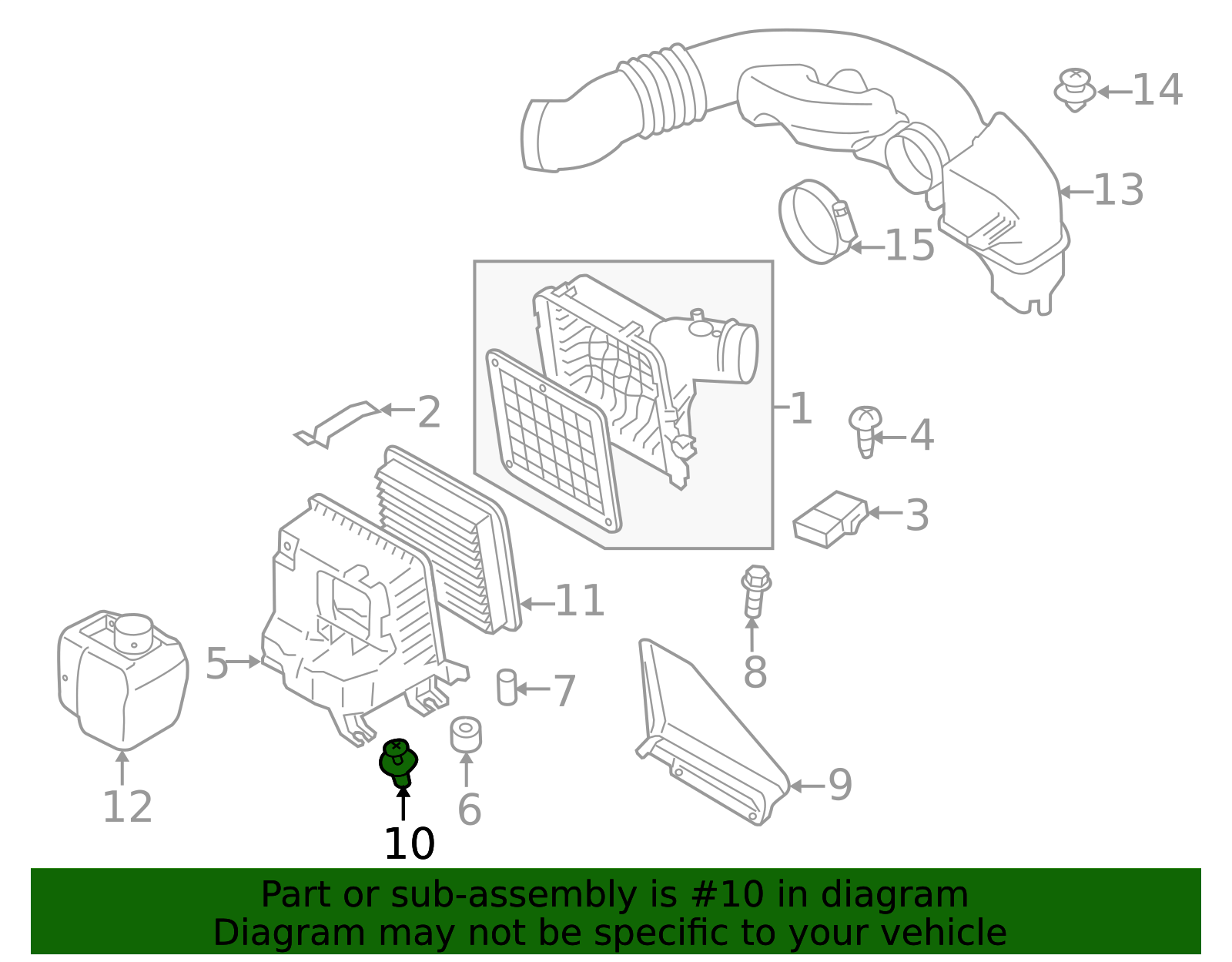 2015-2025 Subaru Air Inlet Duct Clip 909140073 | Subaru Parts Guys