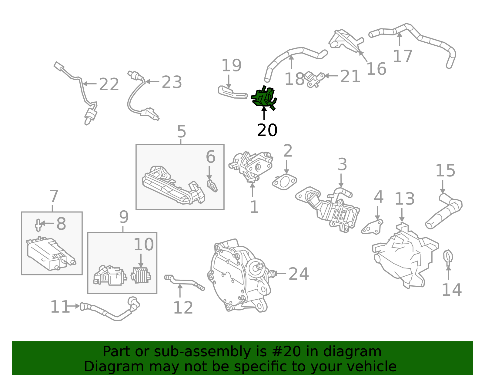 25860-24040 - 2019-2024 Toyota - Vacuum Valve | Conicelli Toyota