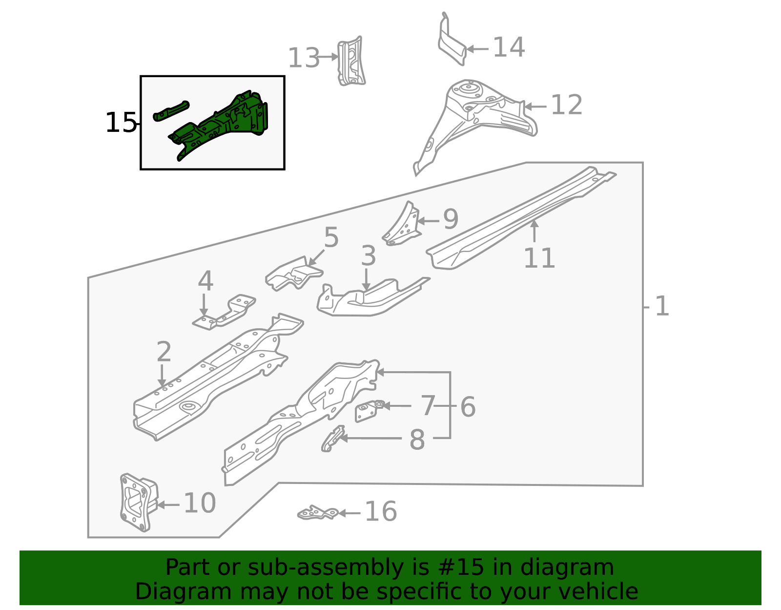 2022-2025 Volkswagen Taos Side Member Rail 2GJ-810-135 | OEM Parts Online