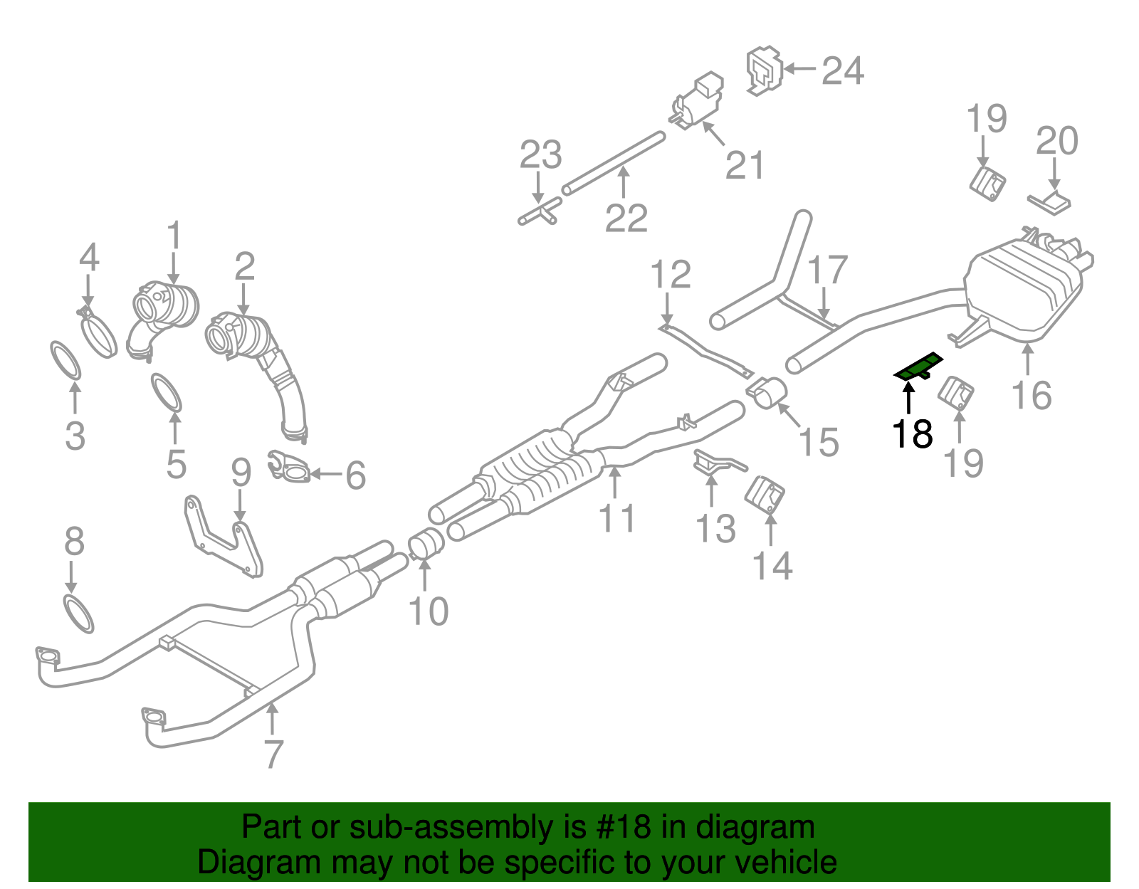 BMW 2011-2019 BMW Rear Muffler Retainer Bracket 18-30-7-591-467 | BMW ...