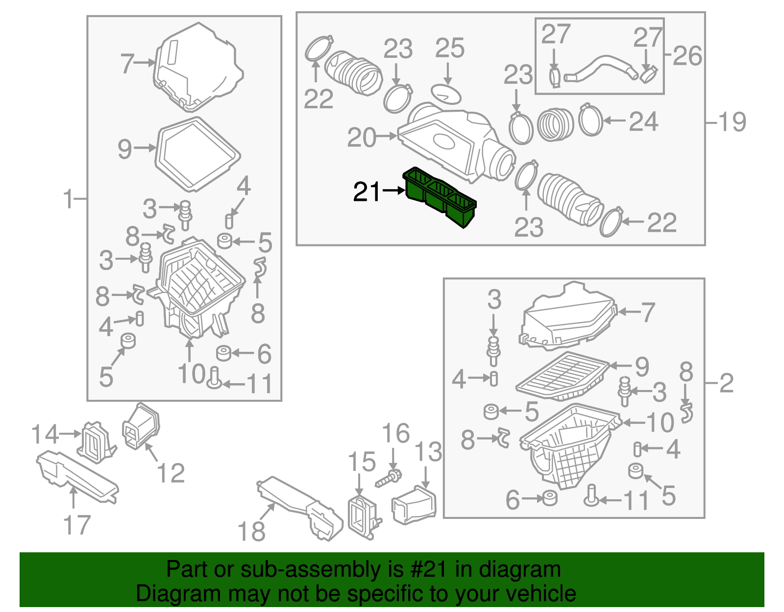 Hyundai - 28191-B1100 - Resonator - 2015-2017 Hyundai | OEM Hyundai ...