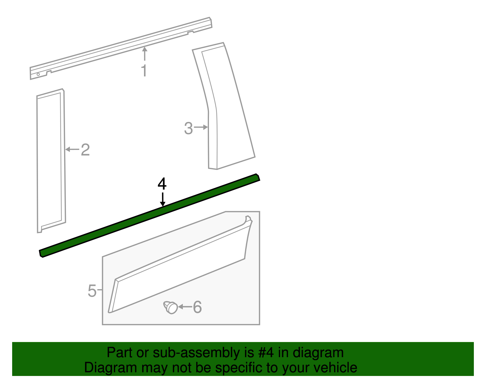 2011-2017 Nissan Quest Belt Molding 82820-1JA1C | Temecula Nissan Parts