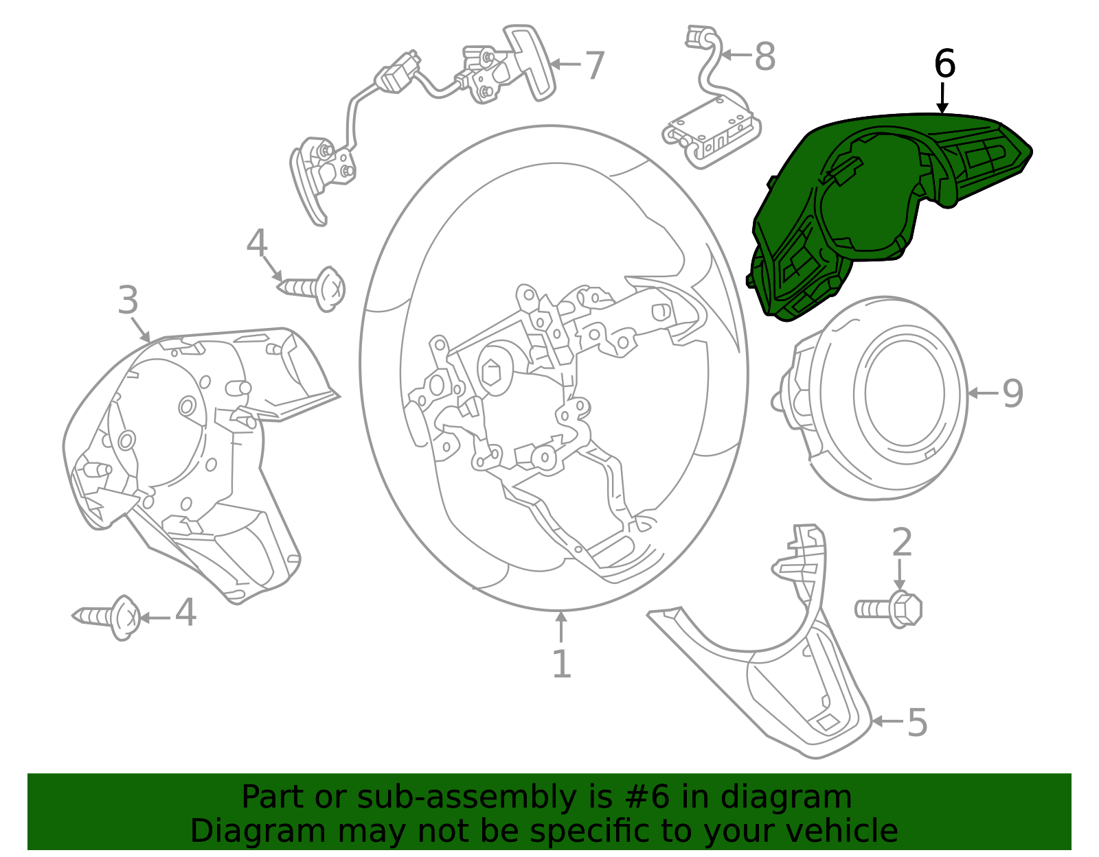 TK48-66-4M0A - Switch Assembly 2016-2023 Mazda CX-9 | MazdaParts.US Store