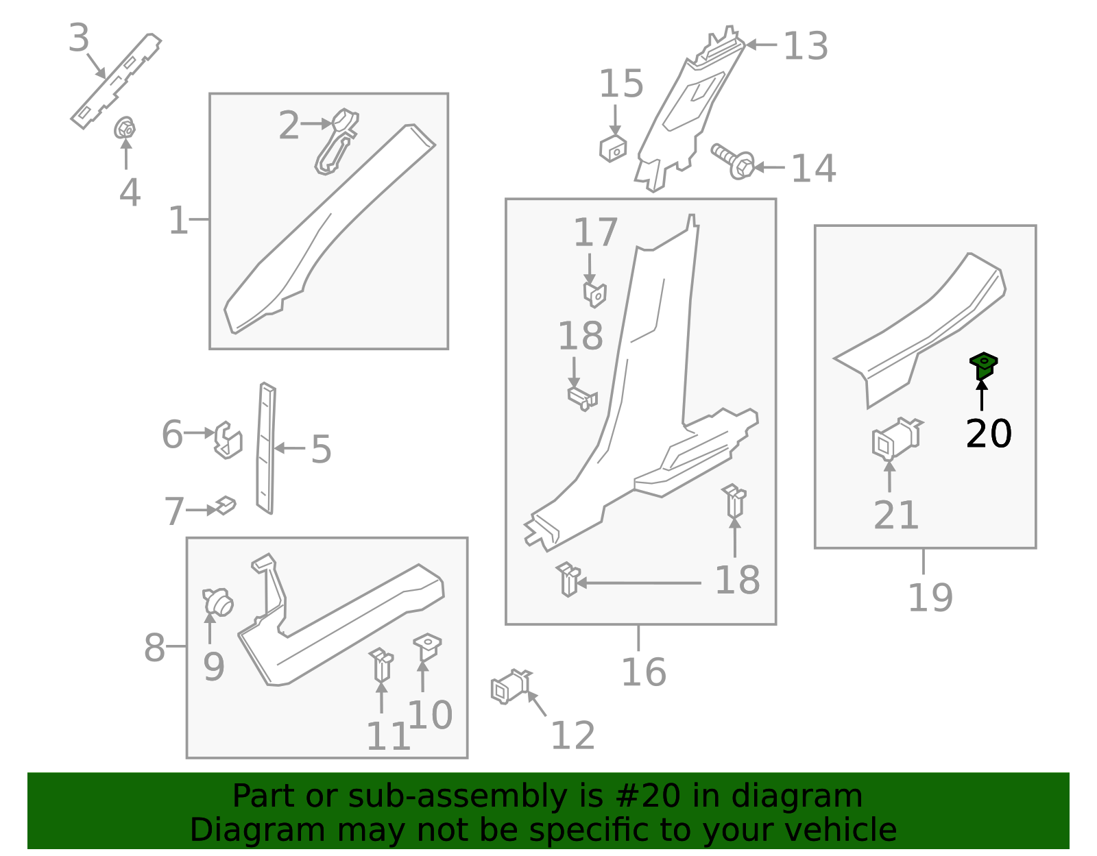 2017-2025 Ford Lift-Gate Trim Scuff Plate Clip w716053s451 | TascaParts.com