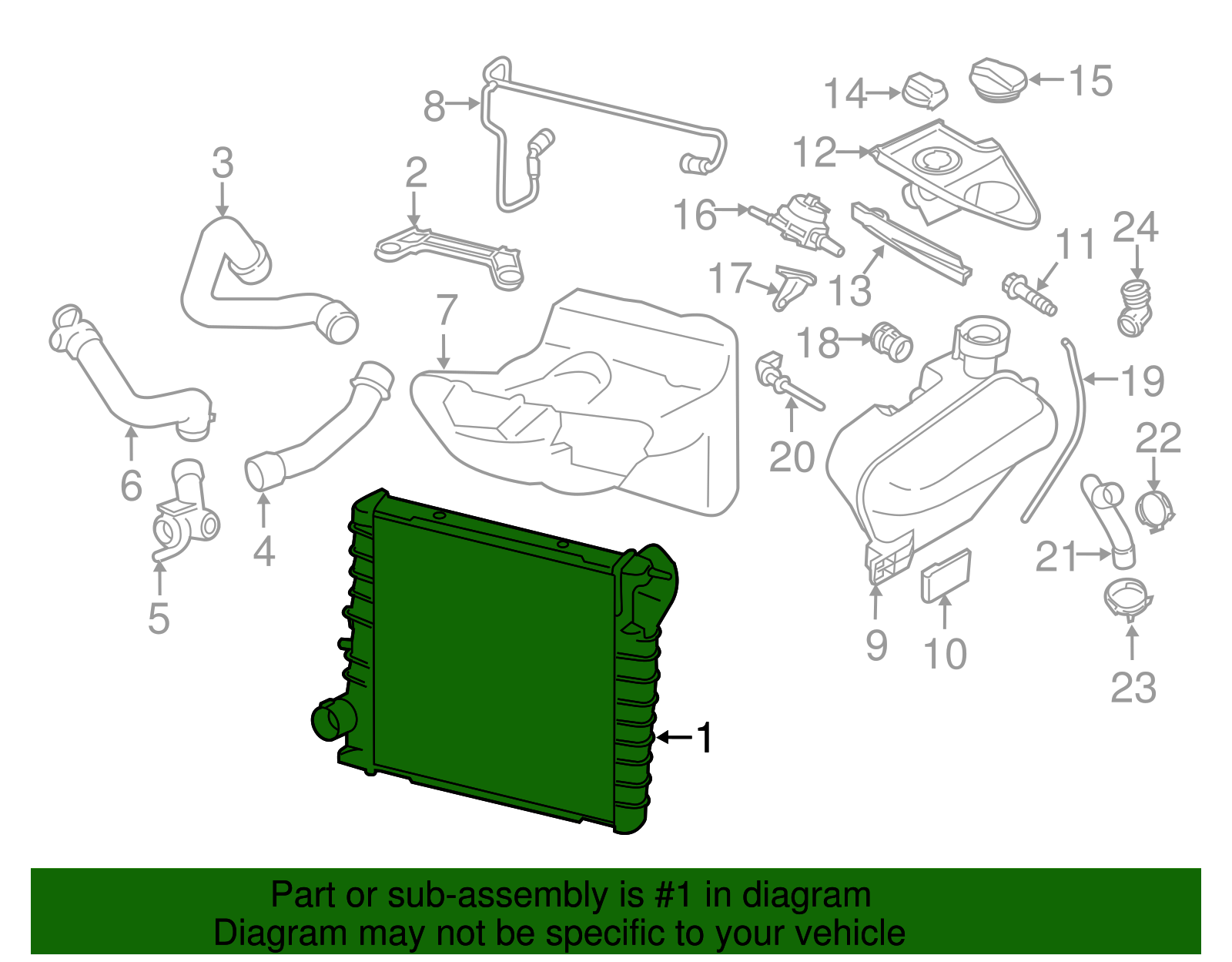 991-106-141-01 - 2014-2019 Porsche 911 - Radiator 2014-2019 Porsche 911 ...