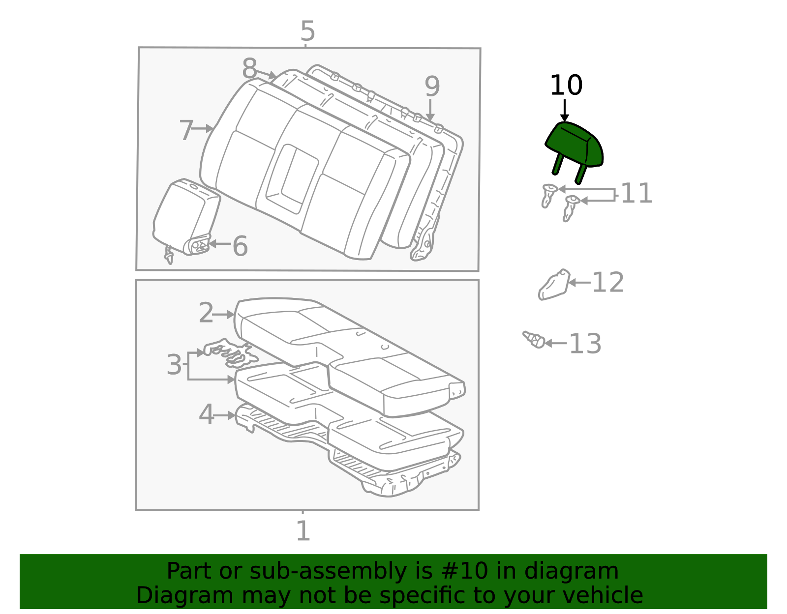 Genuine Official Toyota Headrest part# 71910-0C030-B1 for 2001-2003 ...