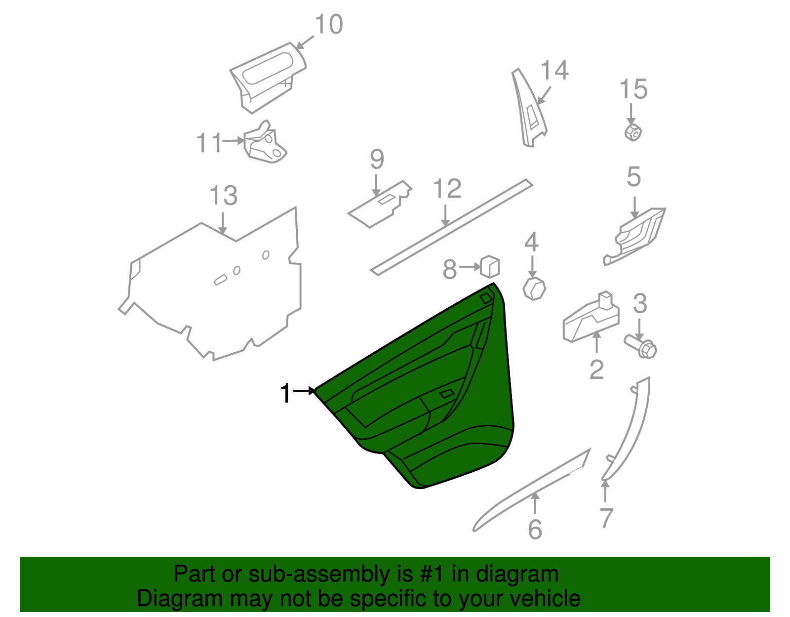 2009-2010 Chevrolet Aveo5 Door Trim Panel 96954260 | Shop Matick Buick GMC