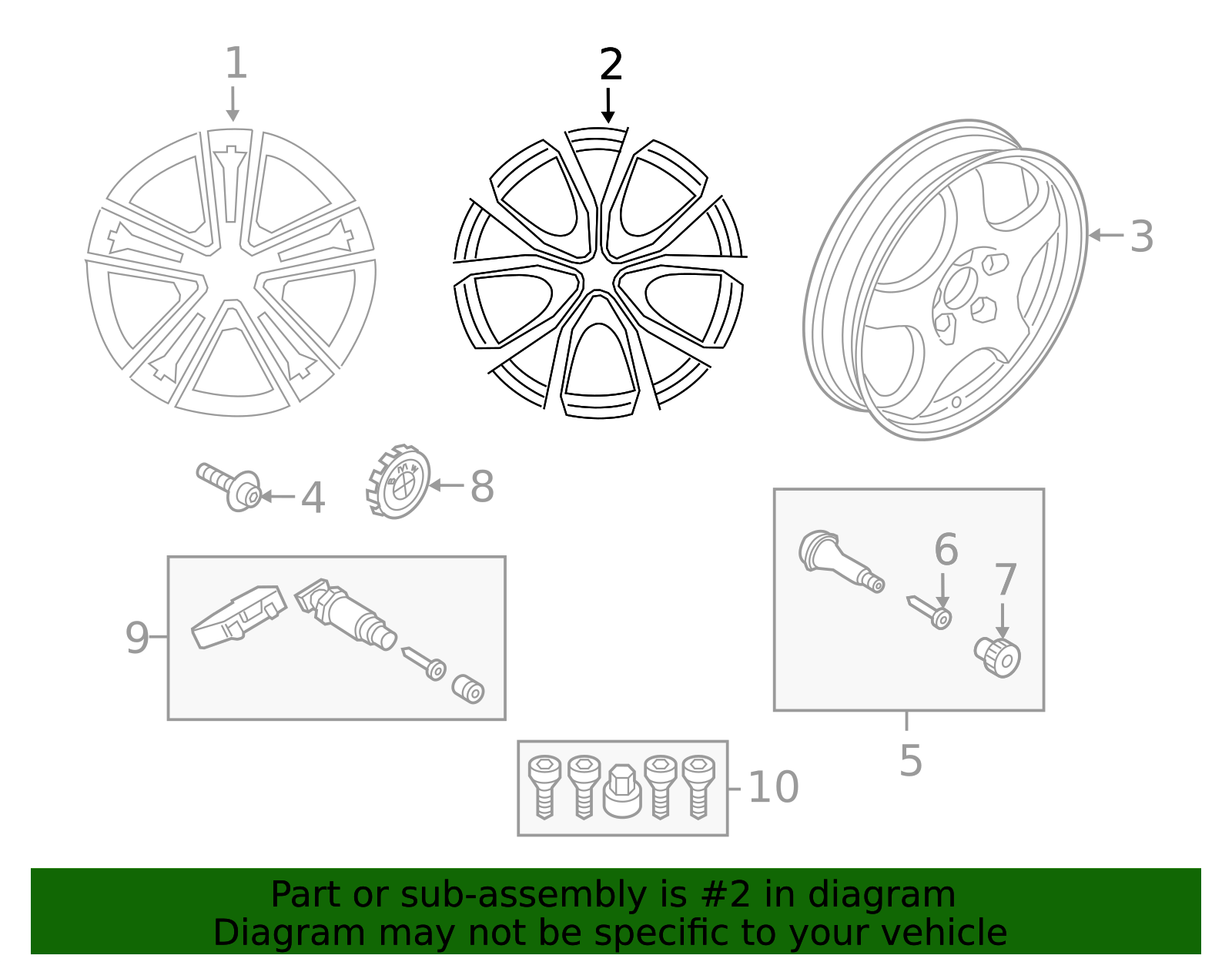 Genuine BMW 36-11-8-089-879 | 19" Style 800M Double Spoke Cerium Grey ...
