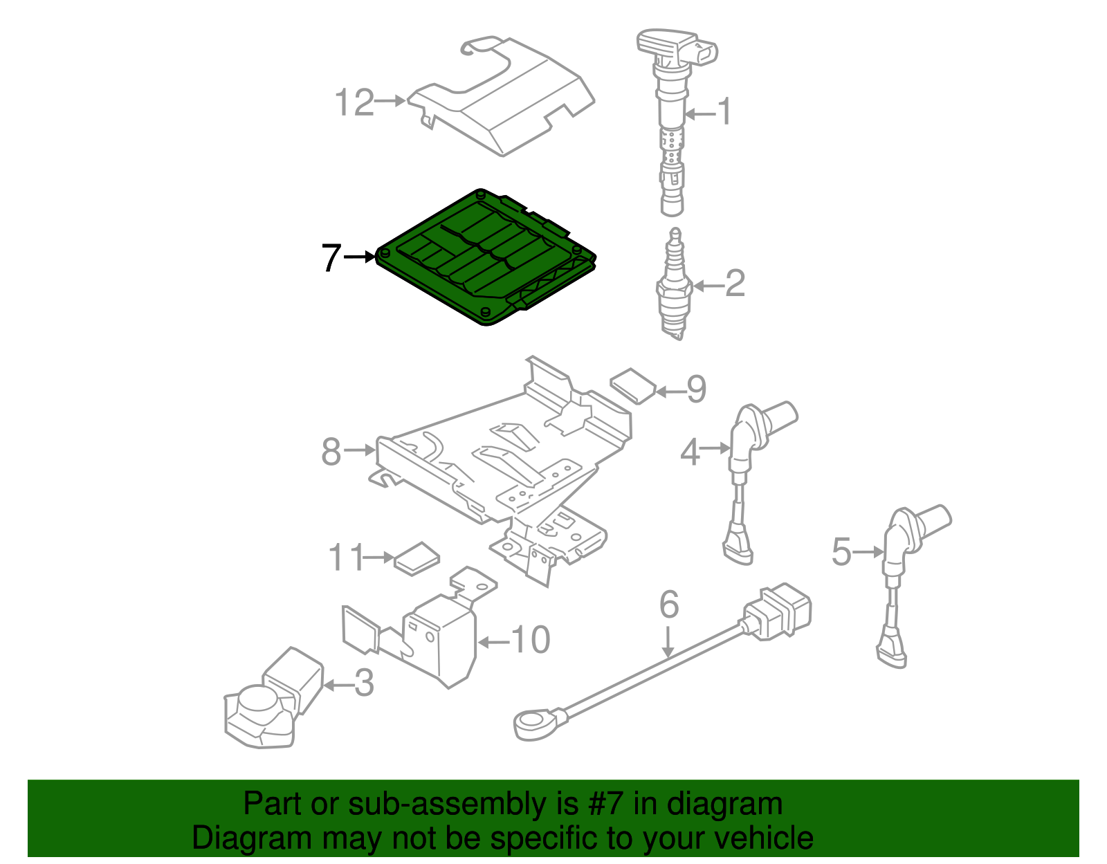 2009 Volkswagen Engine Control Module (ECM) 07K-906-055-P | VW Direct ...