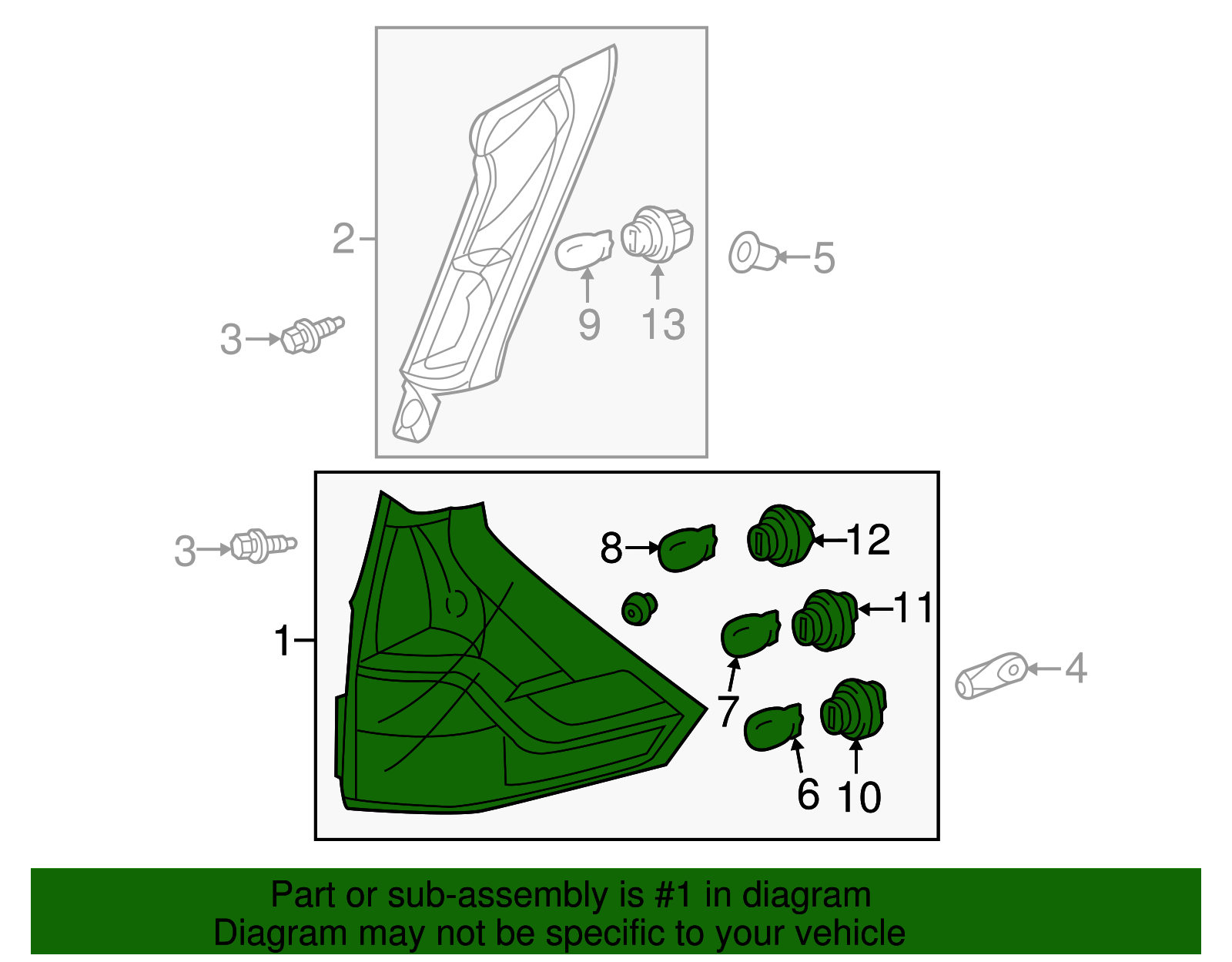 33500-T0A-A01 - Tail Lamp Assembly 2012-2014 Honda CR-V | Honda Parts ...