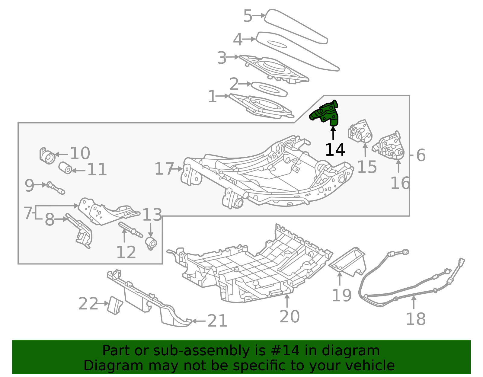 72650-0C110 - High-Quality Folding Seat Latch for AutoNation Parts