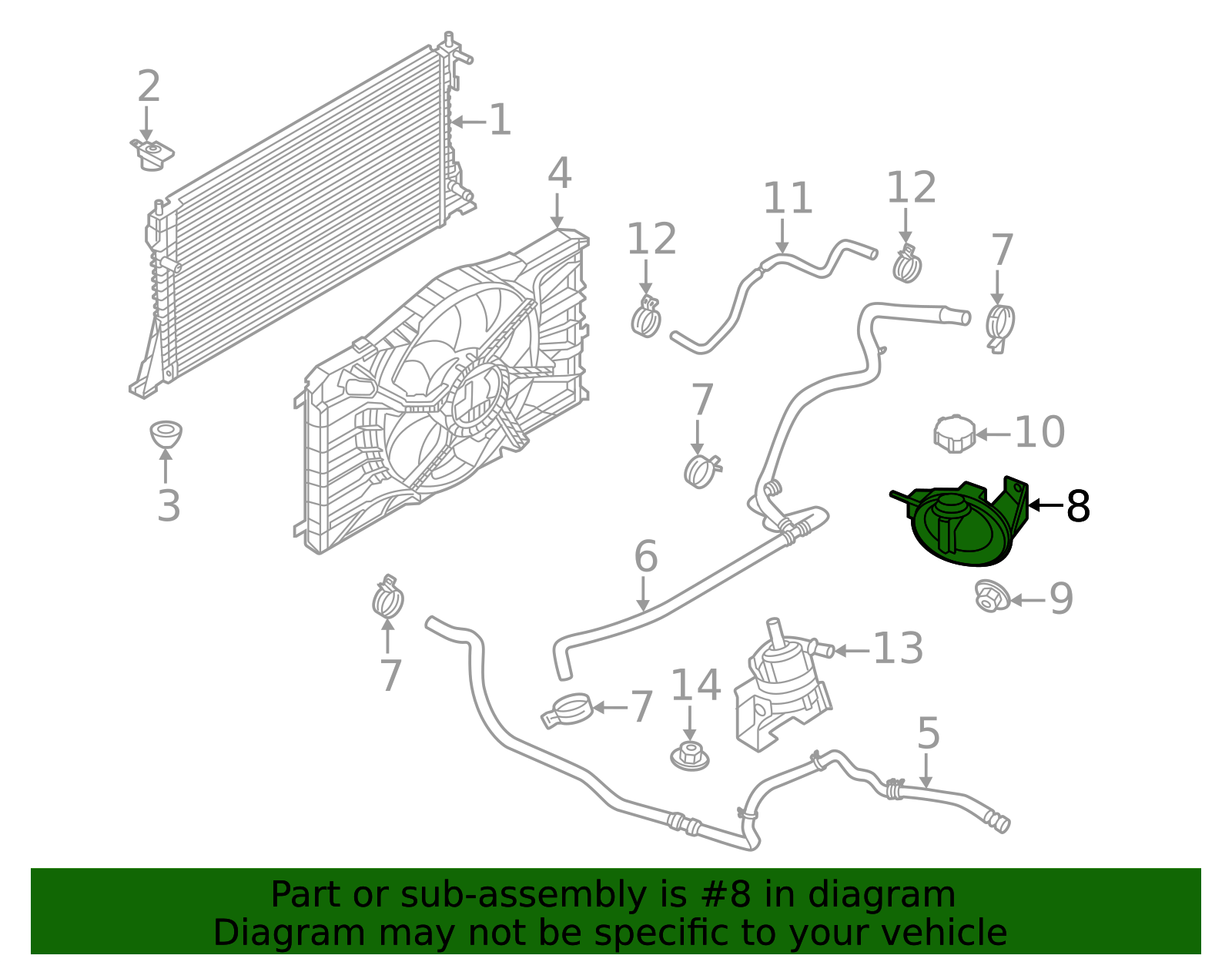PJ9Z-8A080-B - Reservoir Tank 2024-2025 Ford Mustang Mach-E | Big 3 ...