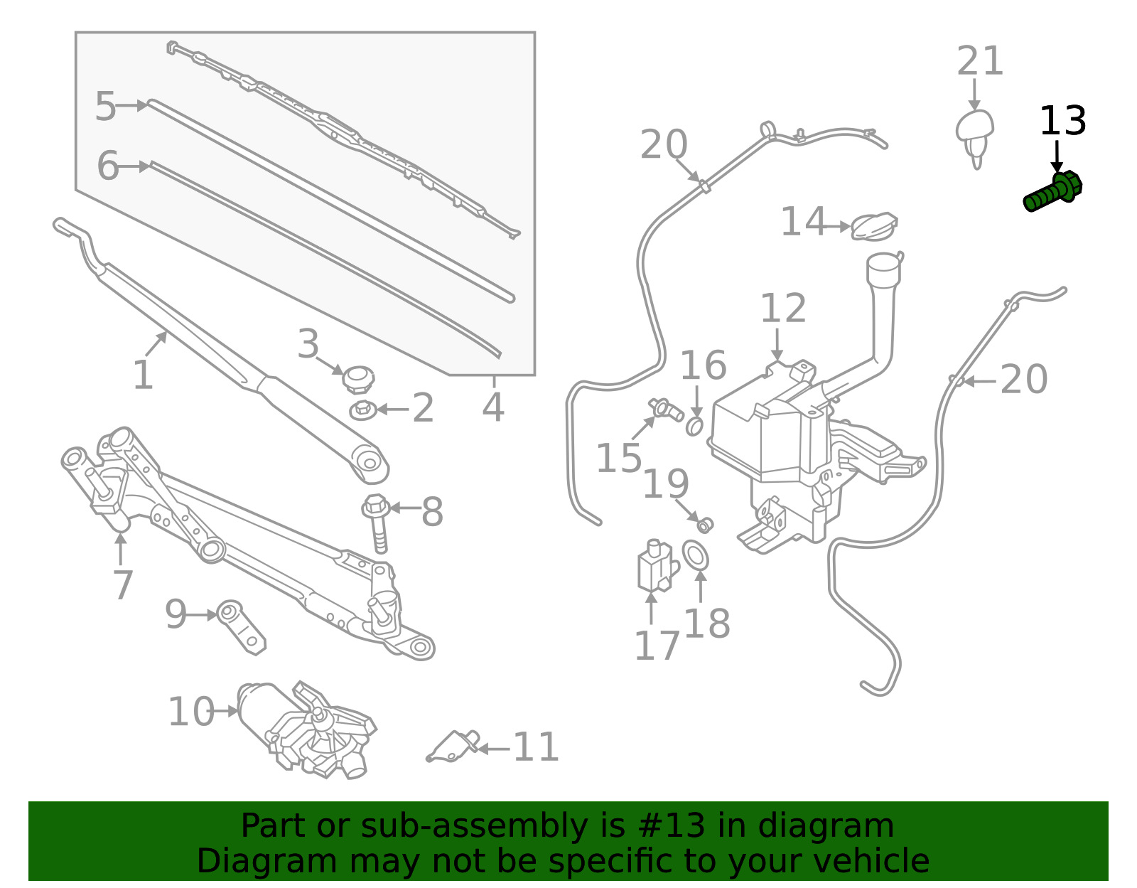 98611-R5500 - Washer Fluid Reservoir 2024-2025 Kia Sorento | Kia.Parts ...